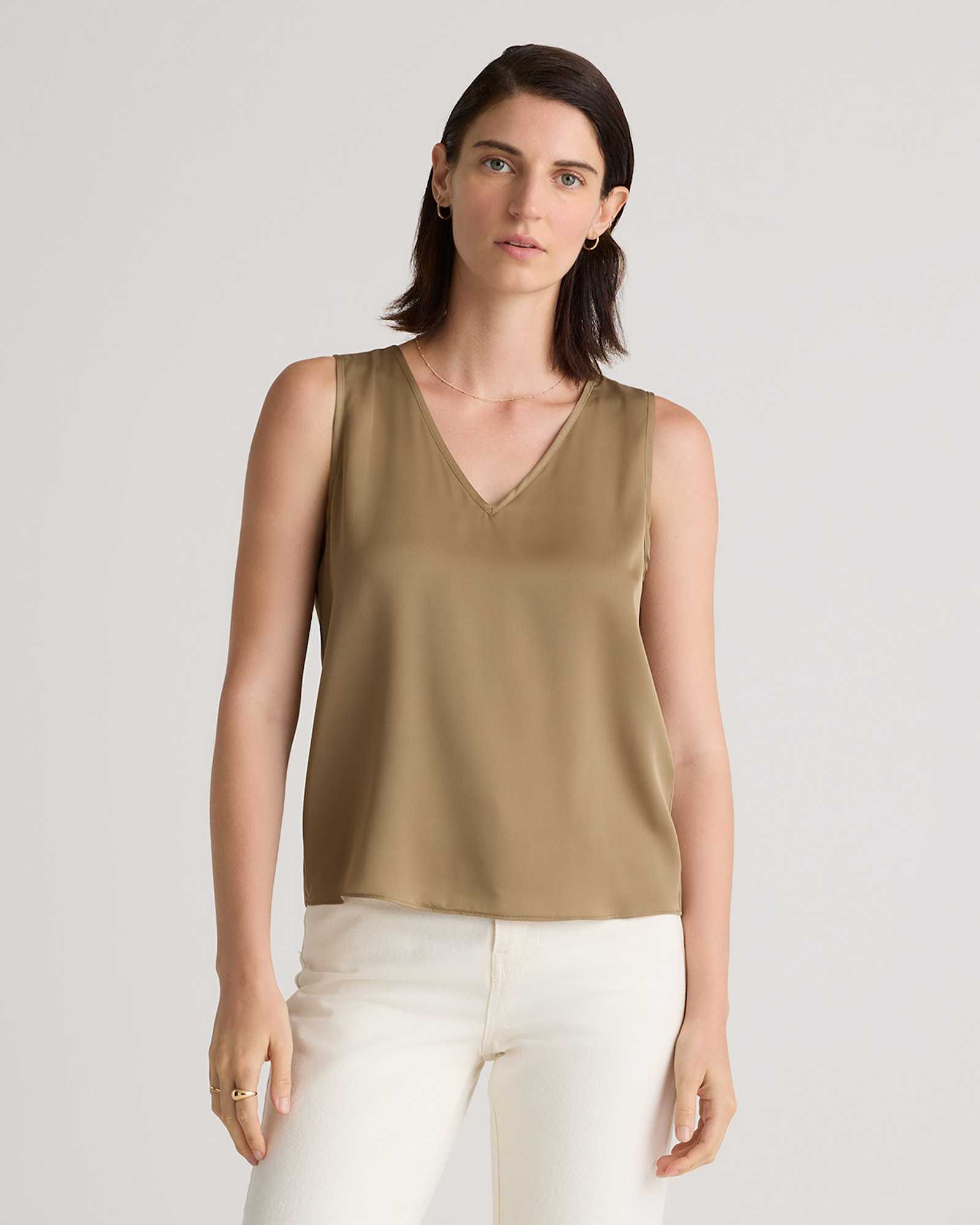 Washable Stretch Silk Tank | Quince