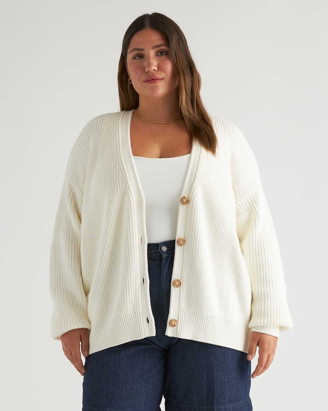 100% Organic Cotton Oversized Boyfriend Cardigan