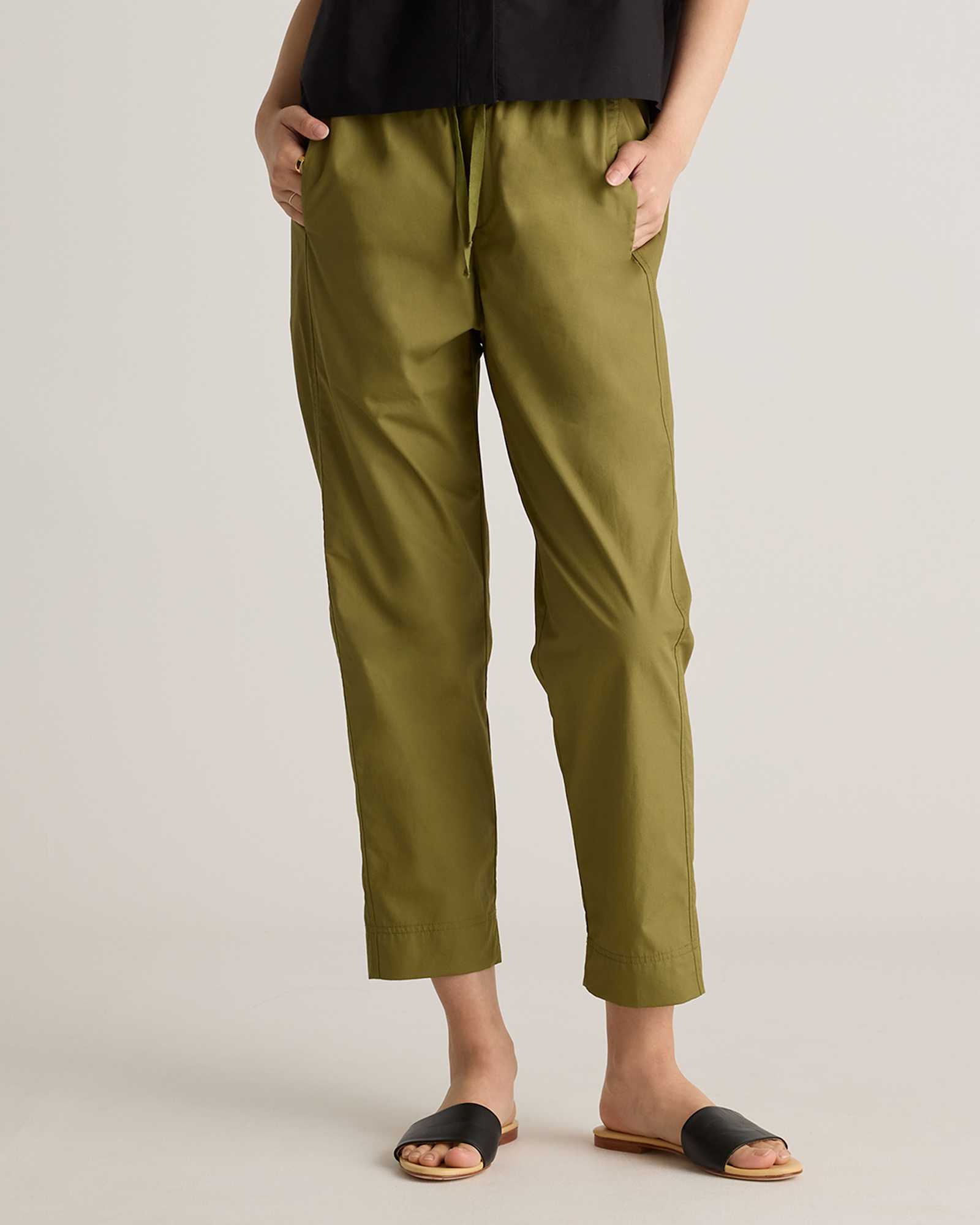 100% Organic Cotton Poplin Pull-On Pants