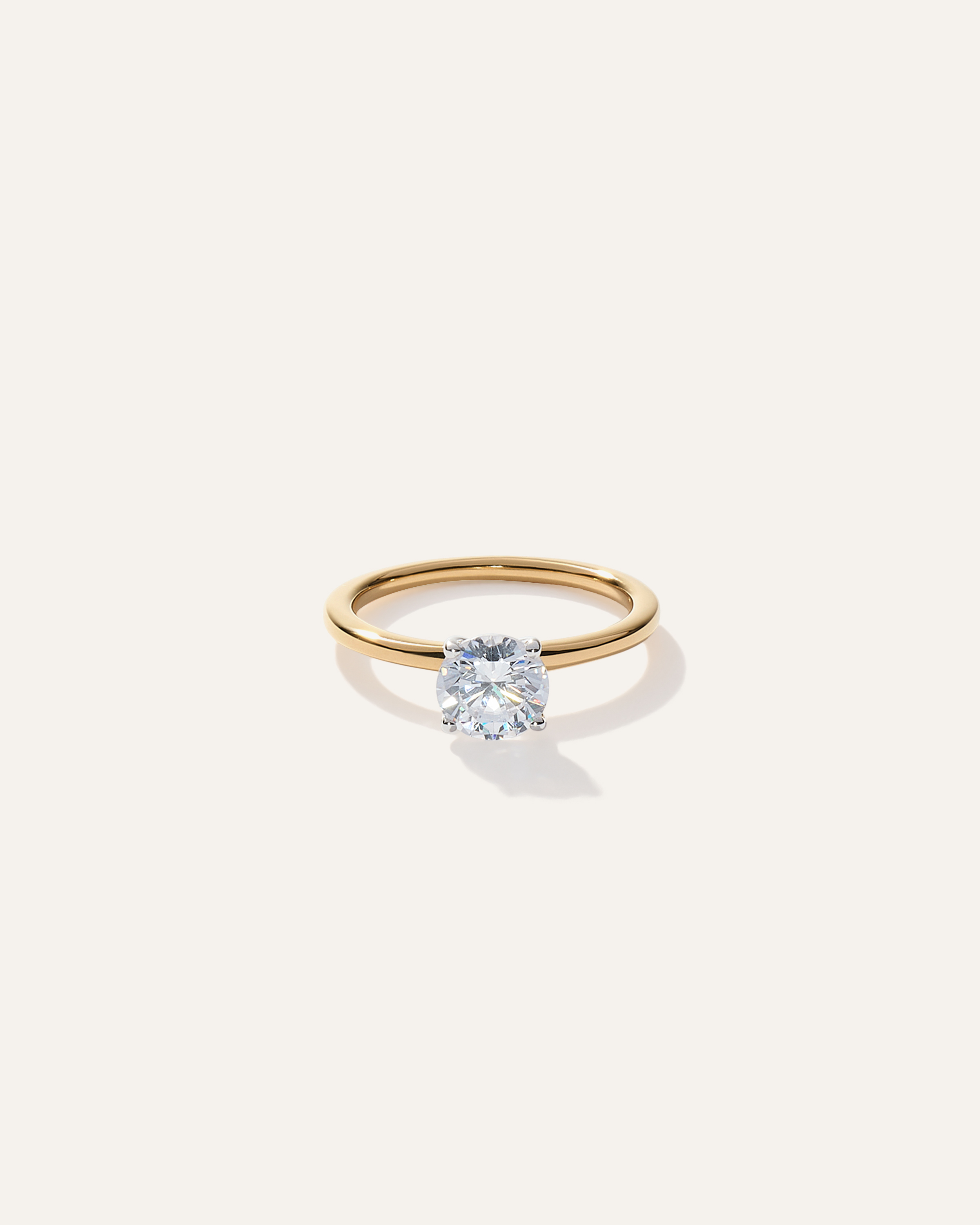 Lab Grown Diamond Round Petite Classic Engagement Ring
