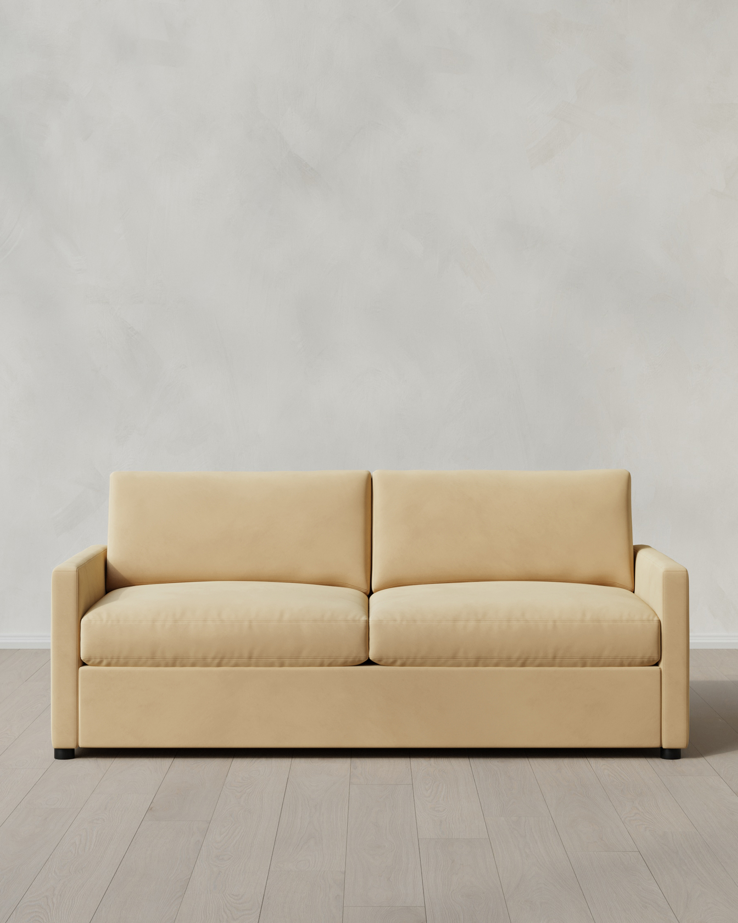Brennan Performance Velvet Sofa in Linen