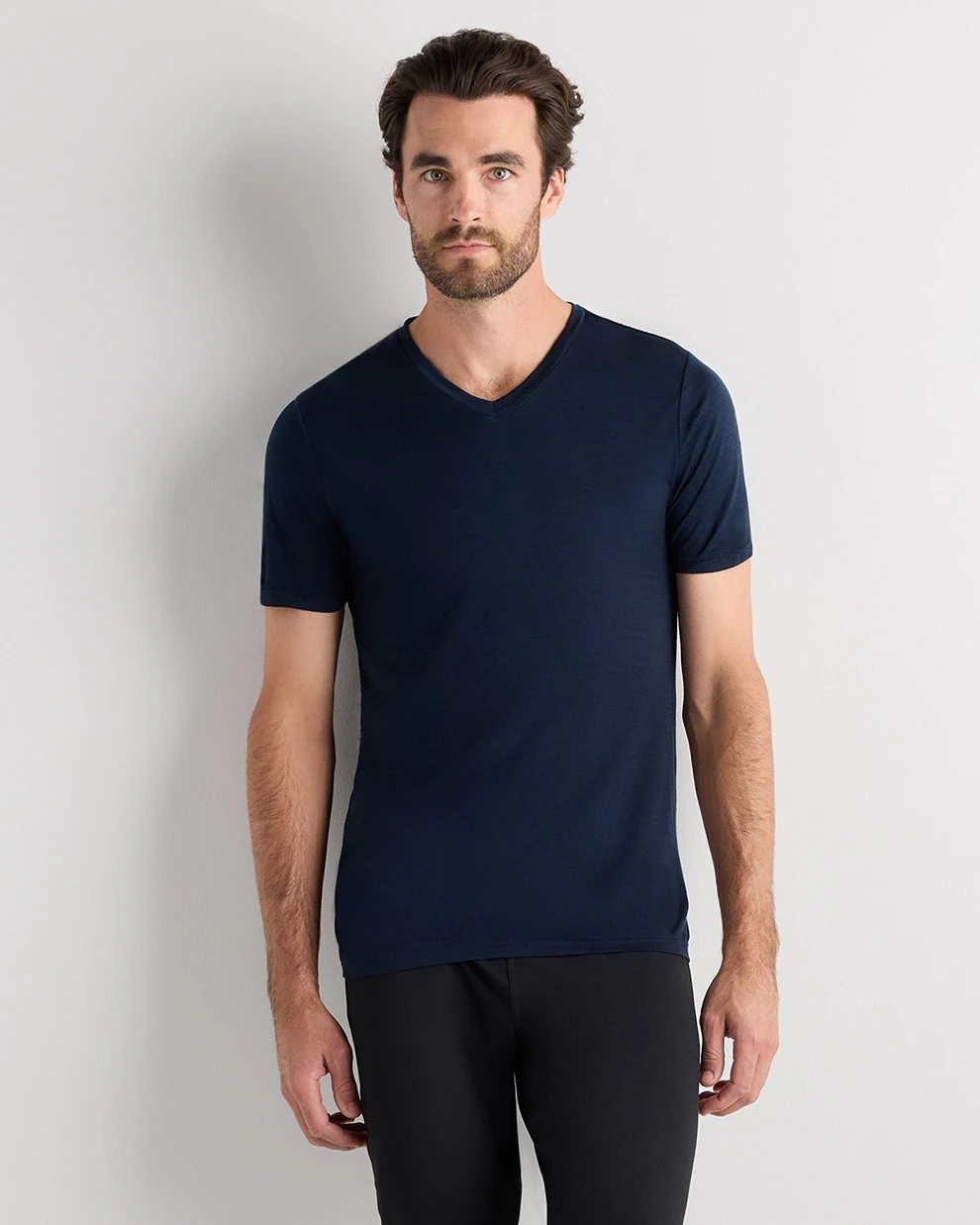 100% Merino Wool All-Season V-Neck Base Layer Tee