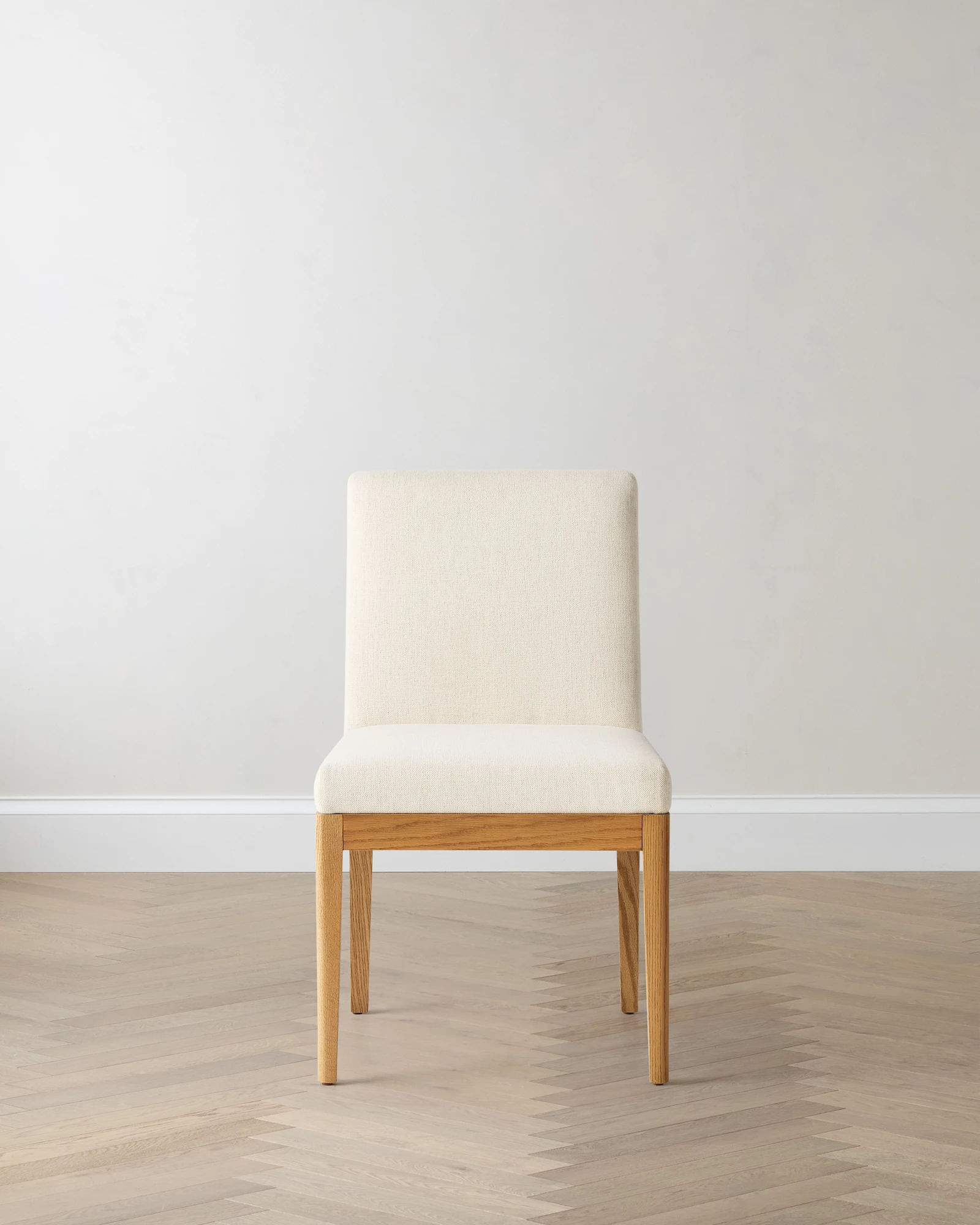 Performance Fabric Dining Chair with Solid Oak Legs