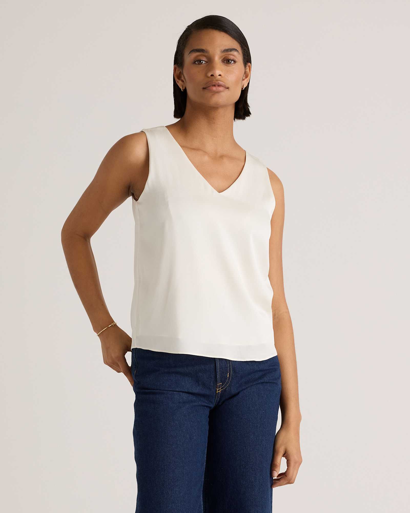 Washable Stretch Silk Tank | Quince