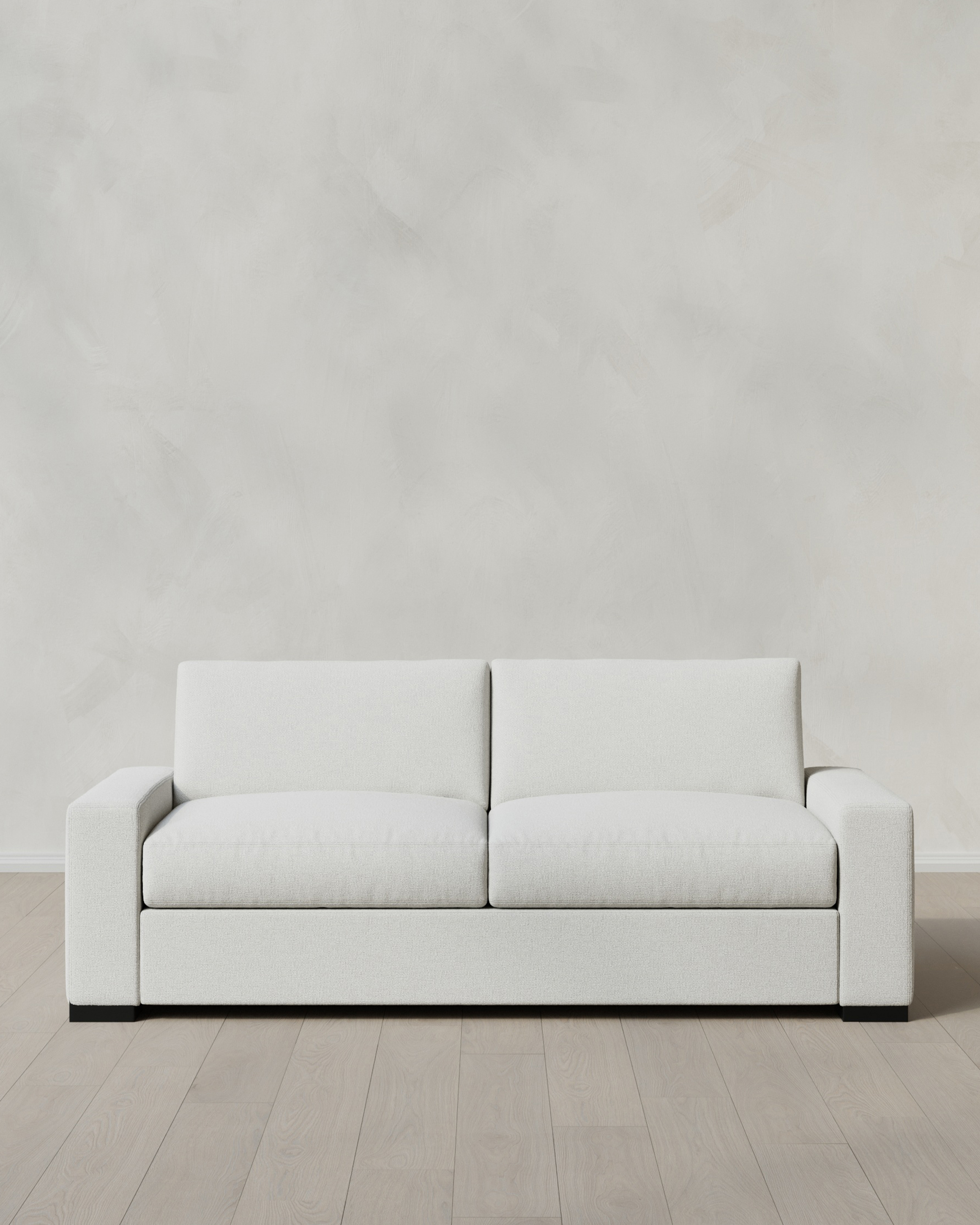 Stillman Performance Basketweave Sleeper Sofa in Snow