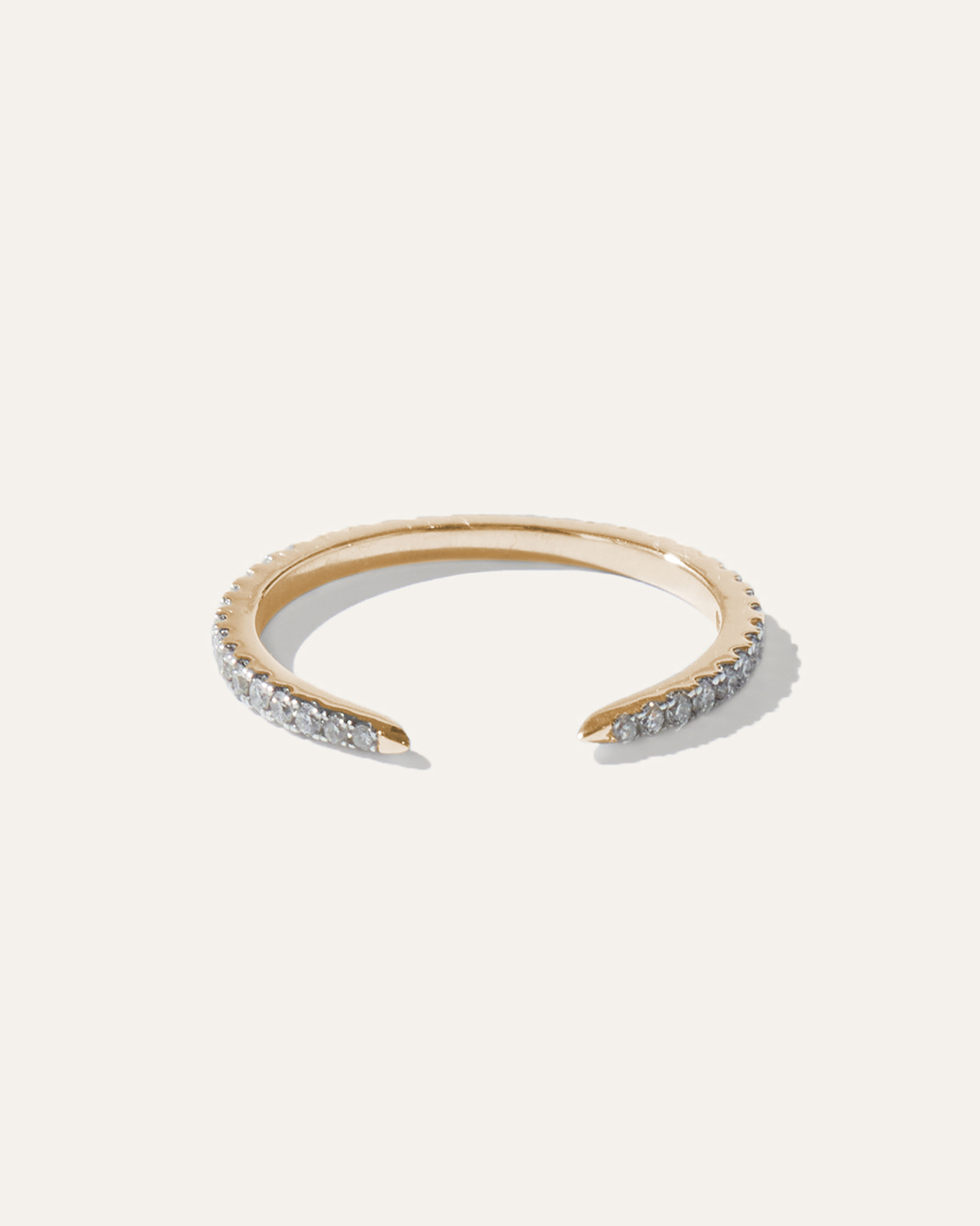14K Diamond Open Claw Ring