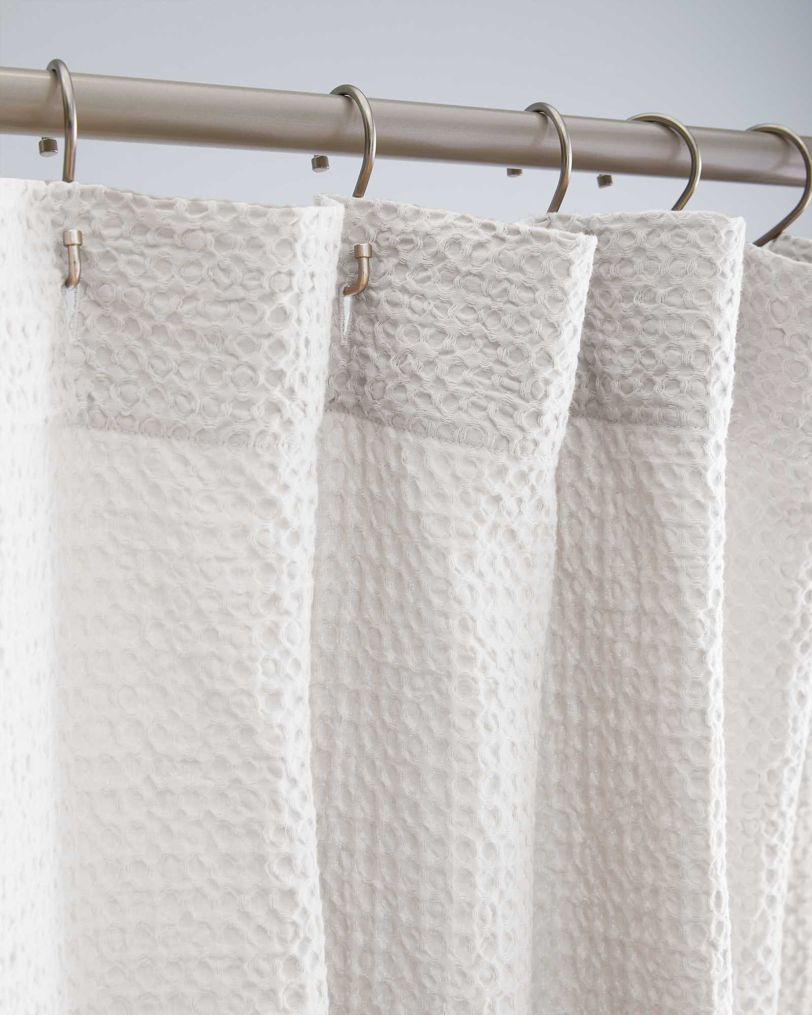 Organic Luxe Waffle Shower Curtain