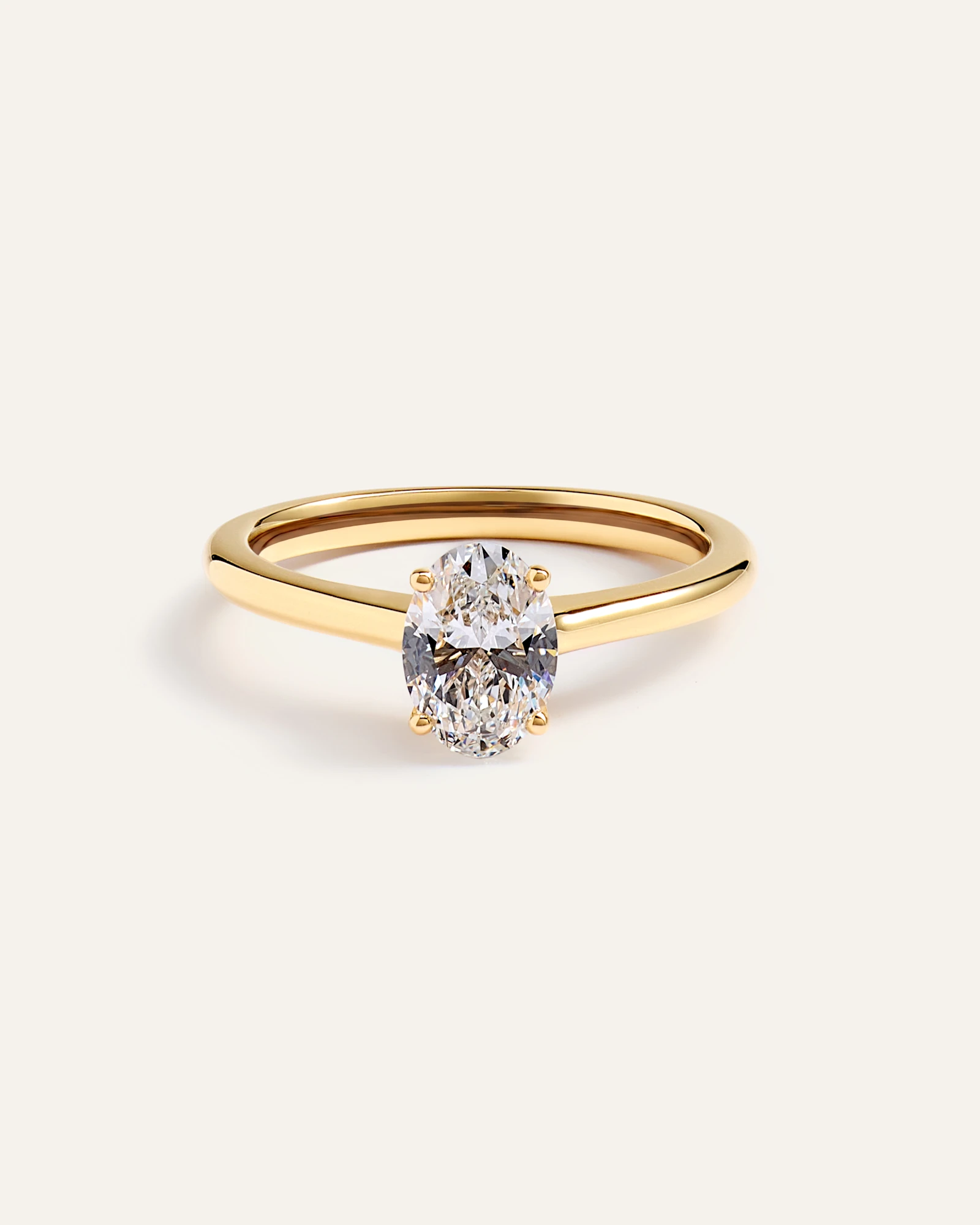 Lab Grown Diamond Oval Trellis Cathedral Engagement Ring - 1ct in ...