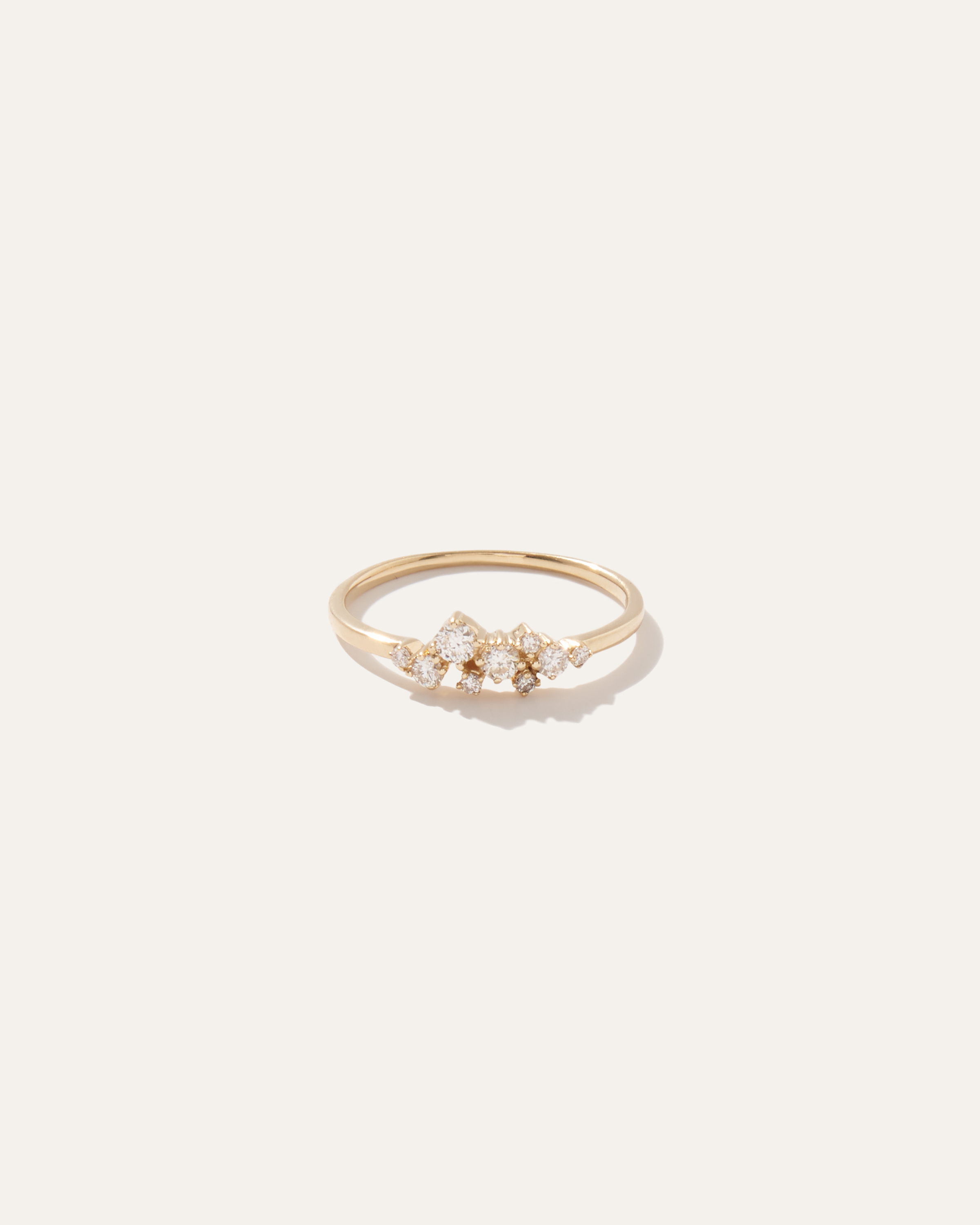 14K Gold Diamond Scatter Ring