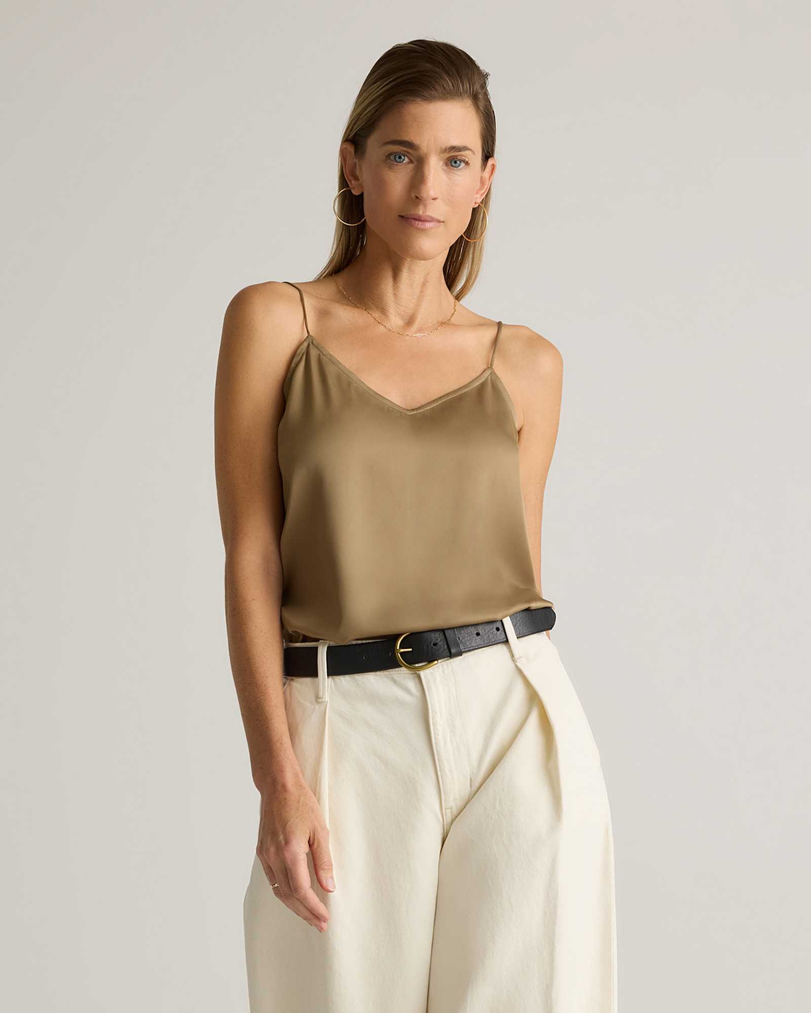 Washable Stretch Silk V-Neck Cami