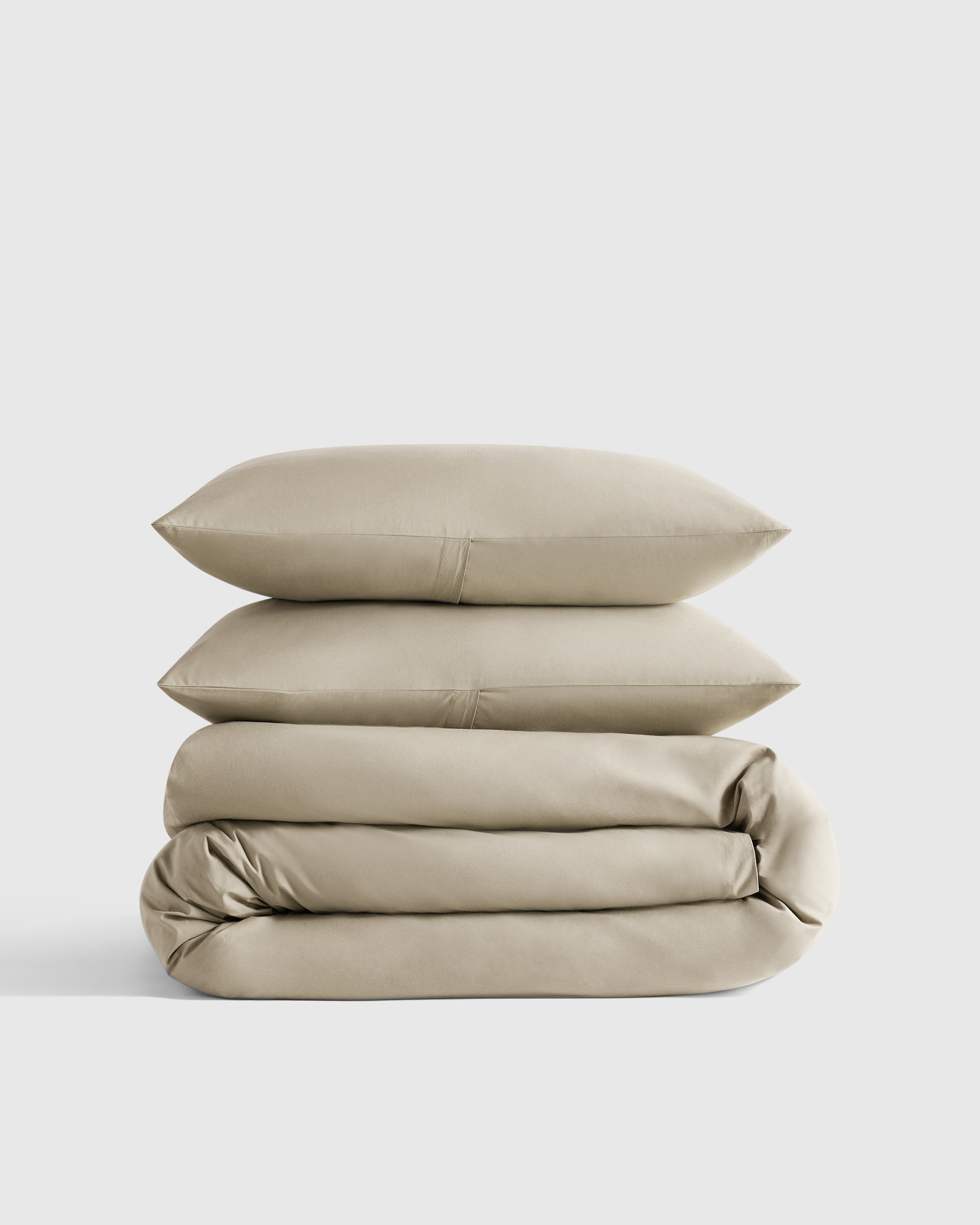 Classic Organic Percale Duvet Cover Set in Toffee