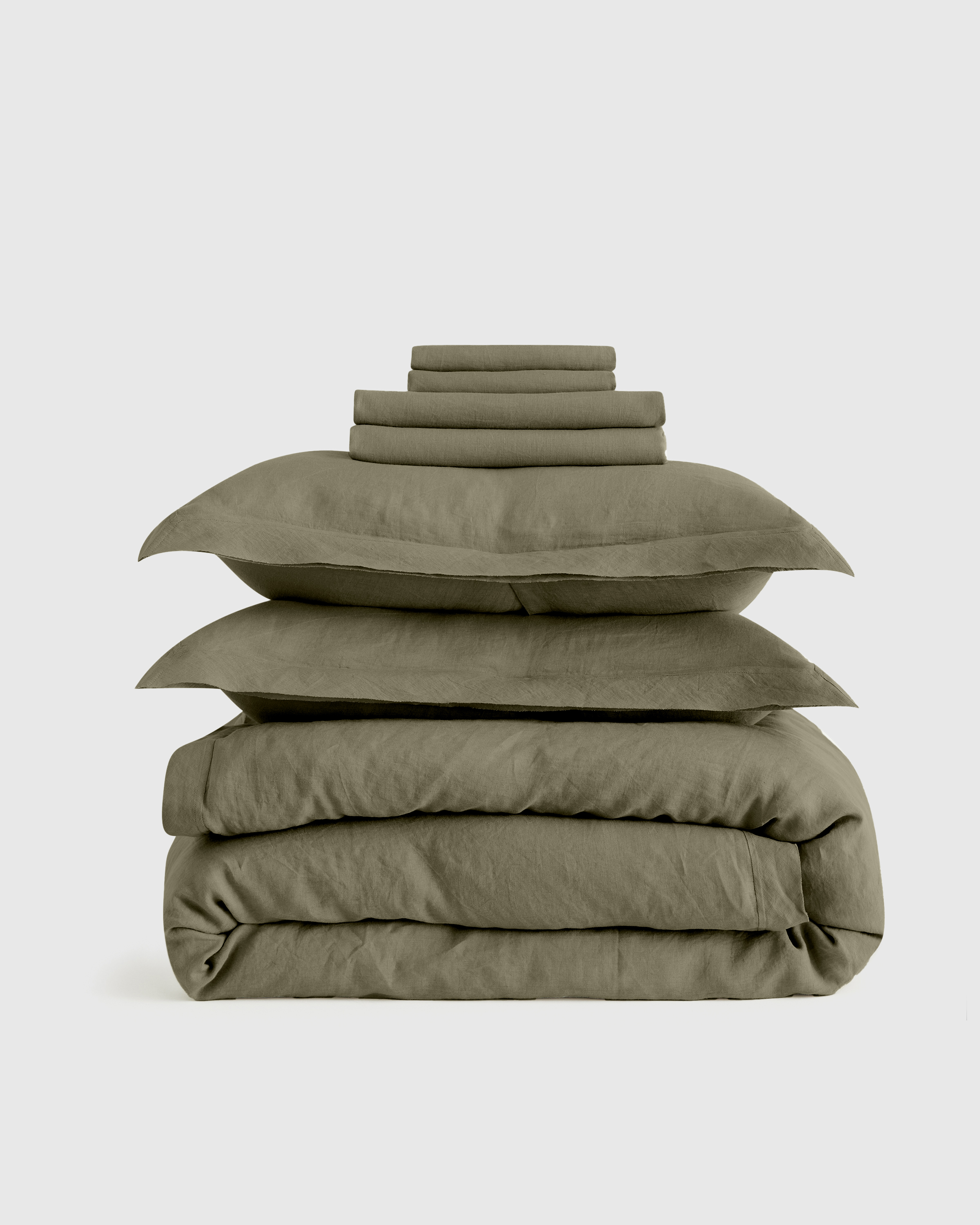 European Linen Double Flange Deluxe Bedding Bundle