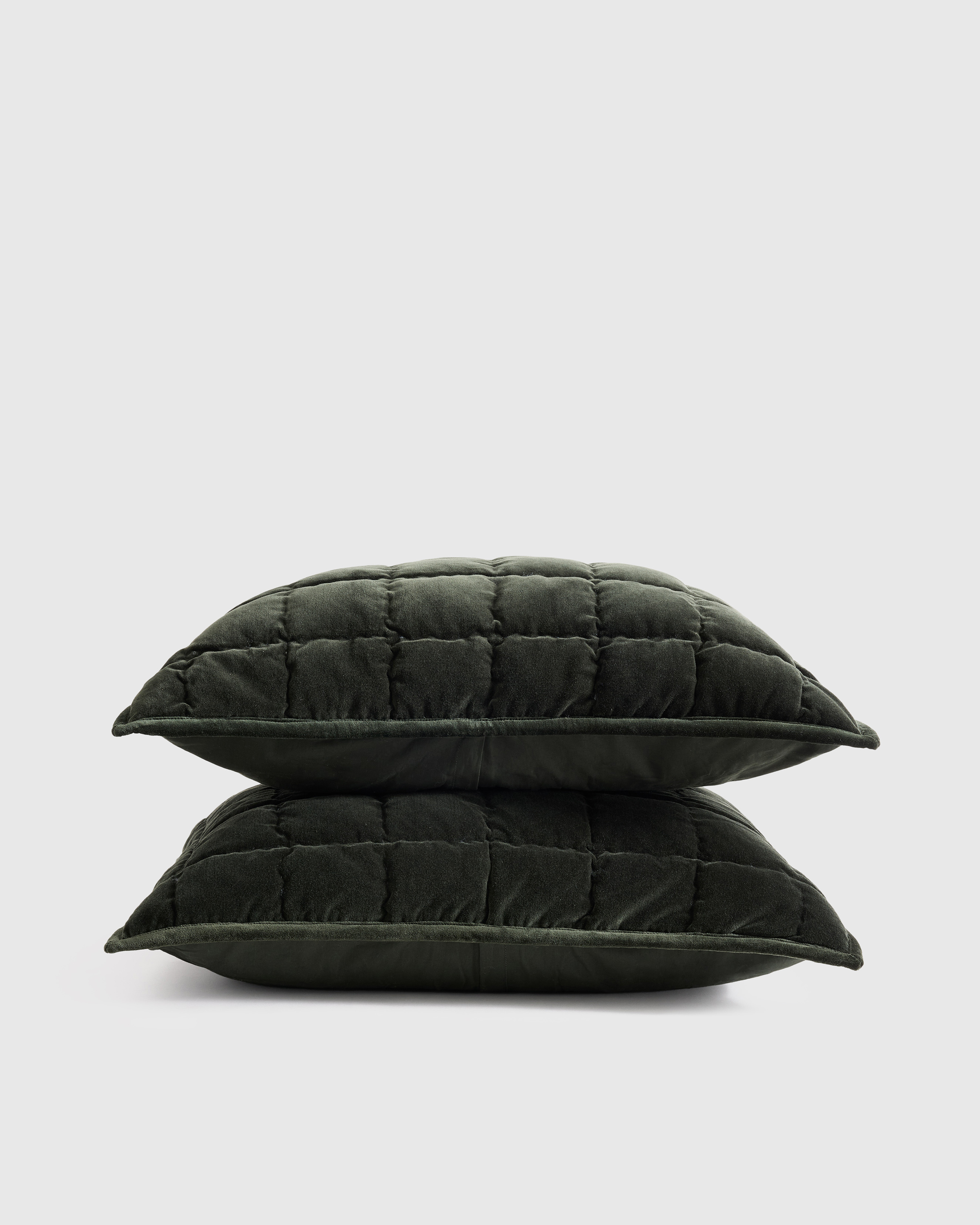 Cotton Velvet Quilted Sham Set