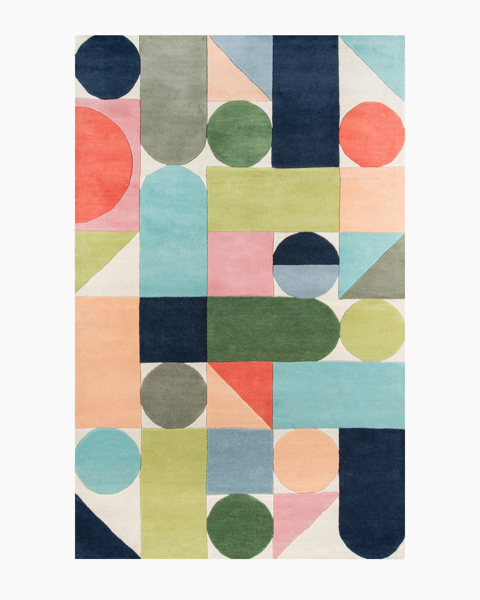 Bold Shapes Hand-Tufted Wool Rug in Multi