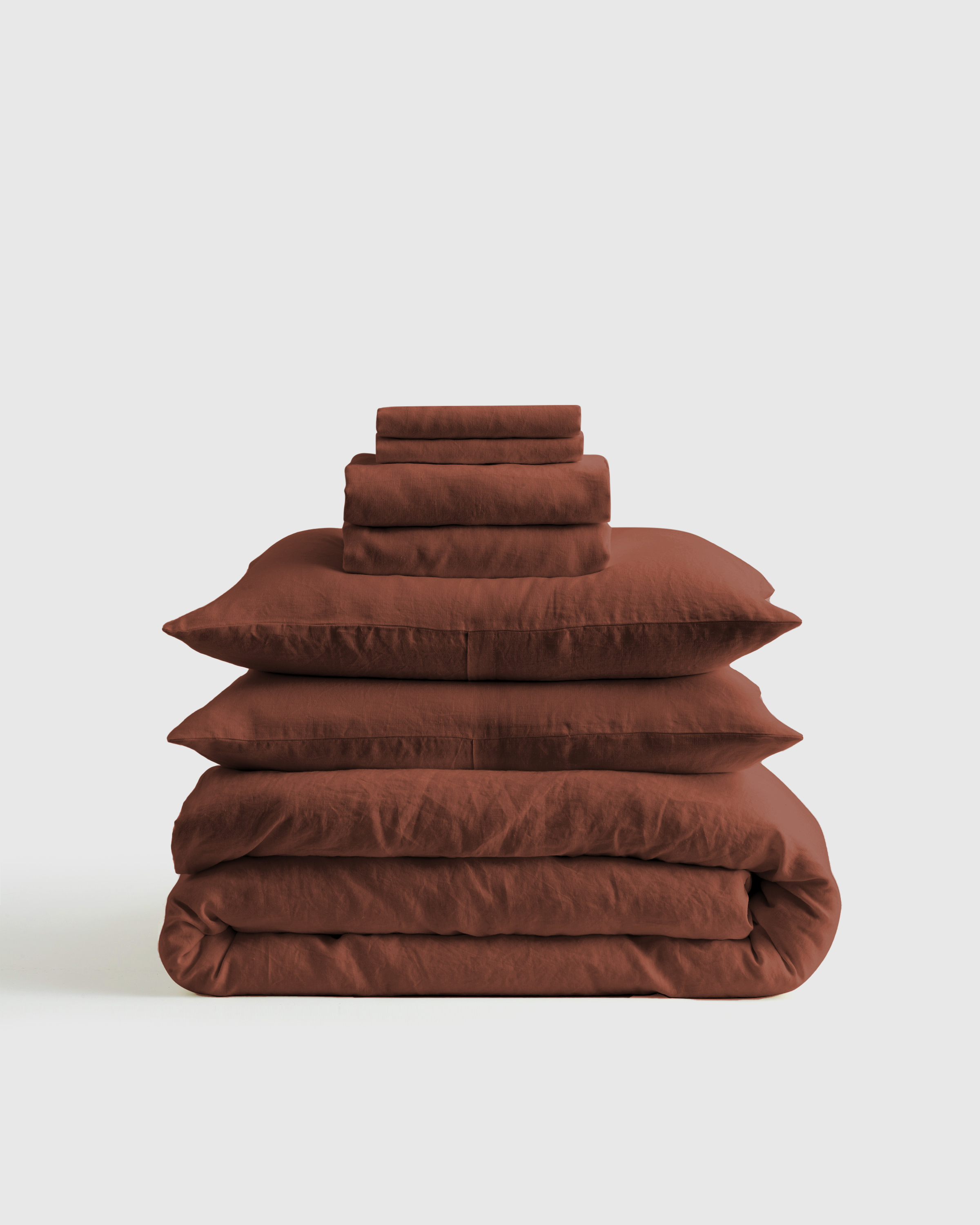 Deluxe Linen Duvet Bundle | Quince in Bordeaux