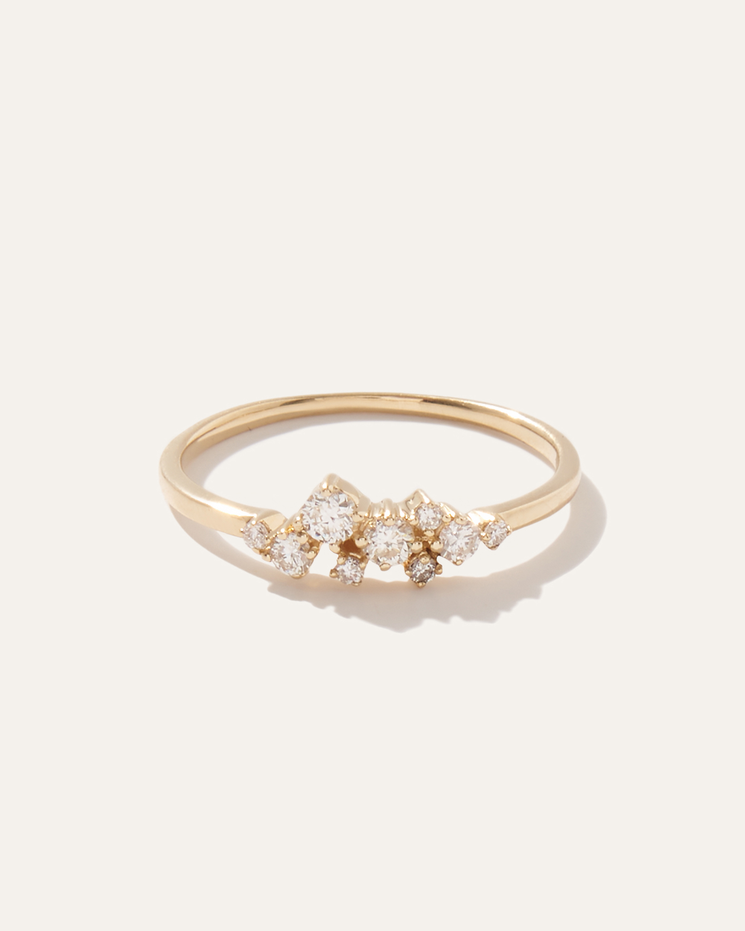 14K Gold Diamond Scatter Ring