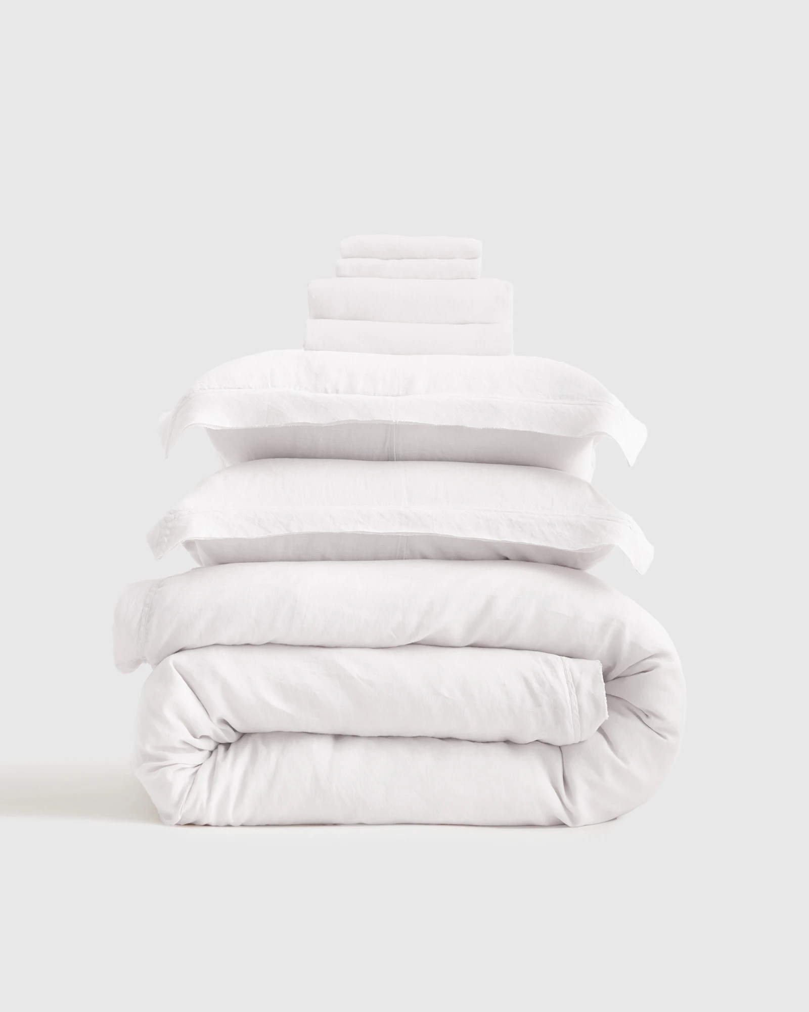 European Linen Double Flange Deluxe Bedding Bundle