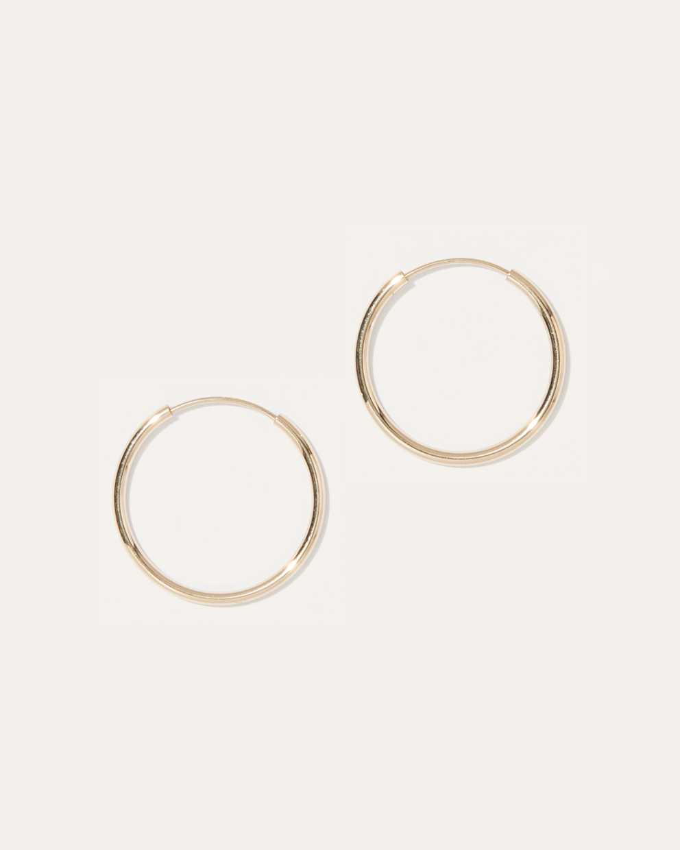 14k Gold Everyday 18mm Hoops | Quince