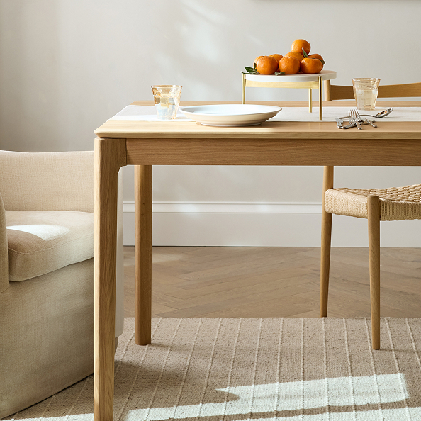 Solid Oak Scandinavian Dining Table