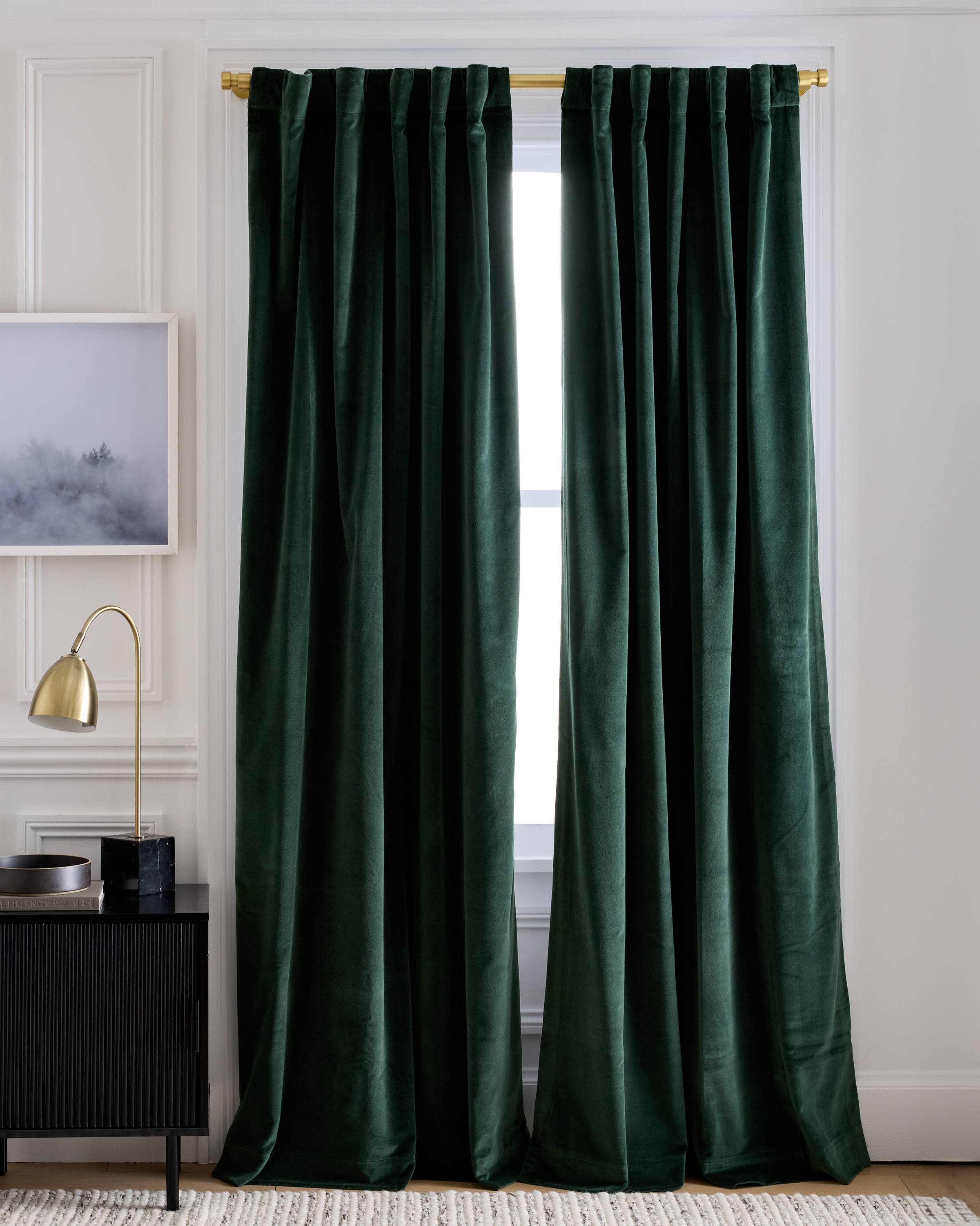 Cotton Velvet Room Darkening Curtain