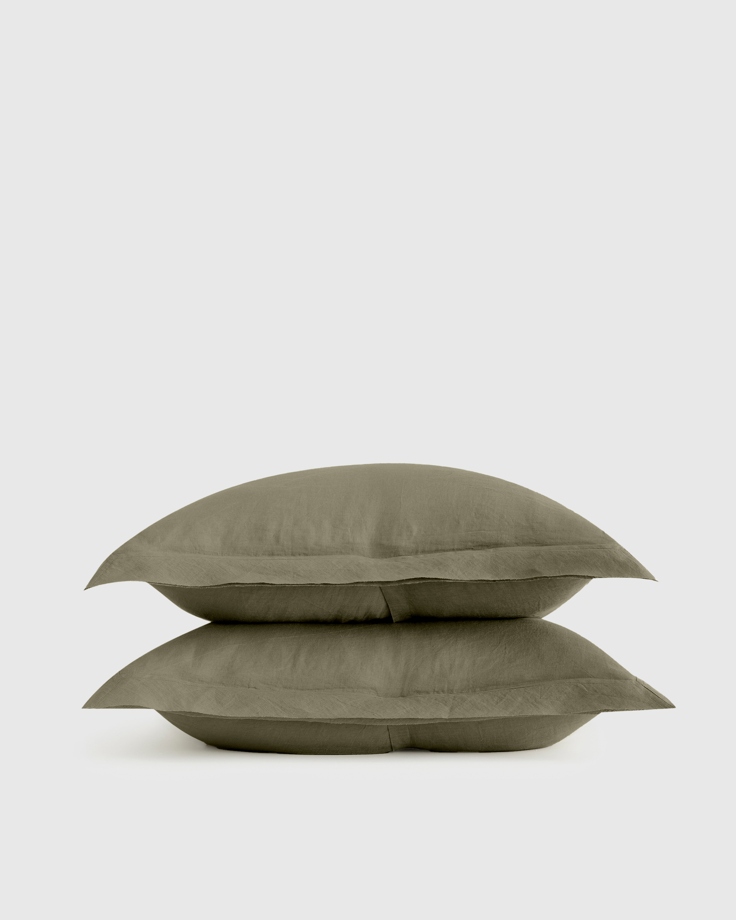 European Linen Double Flange Sham Set