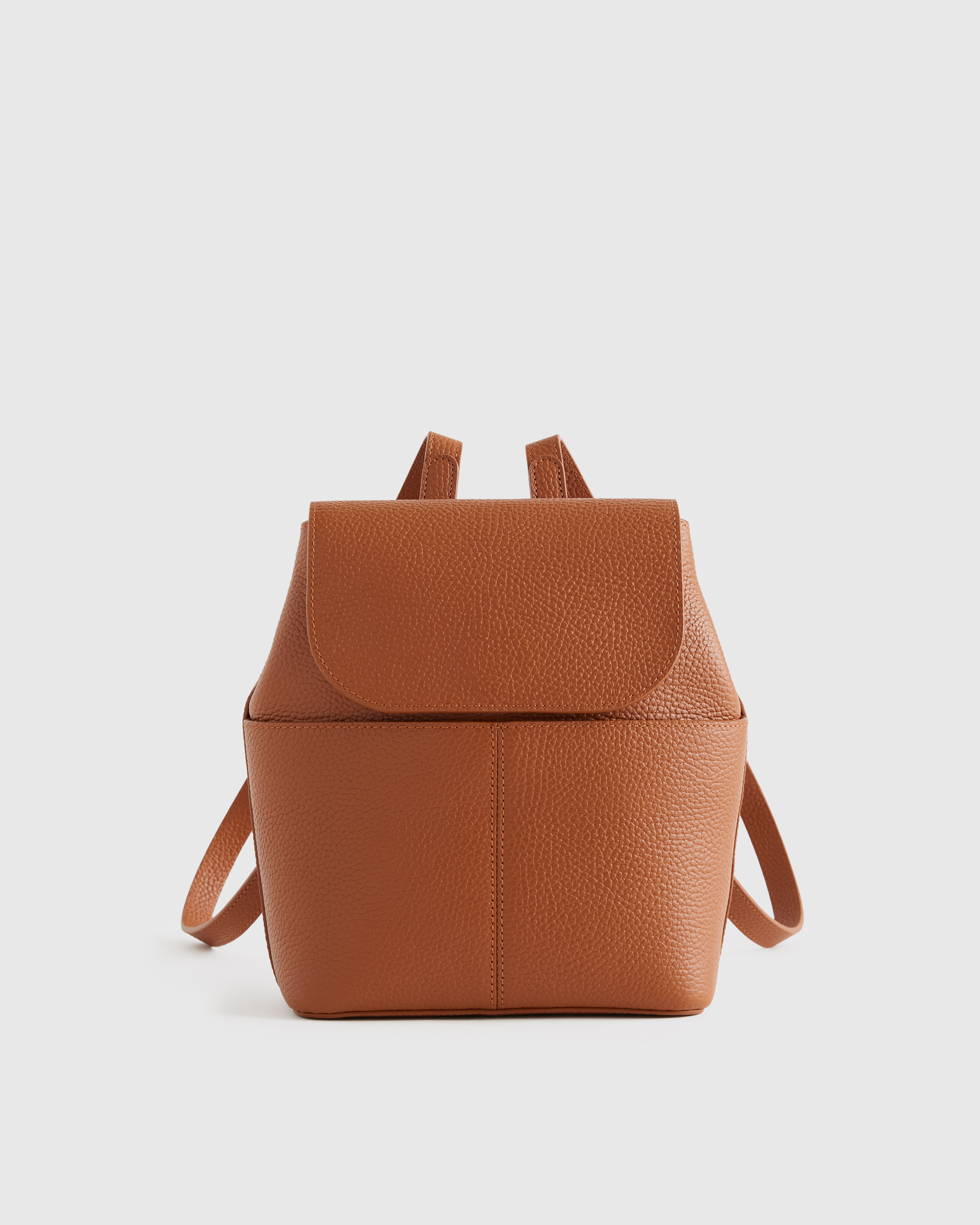 Italian Leather Small Backpack in Cognac
