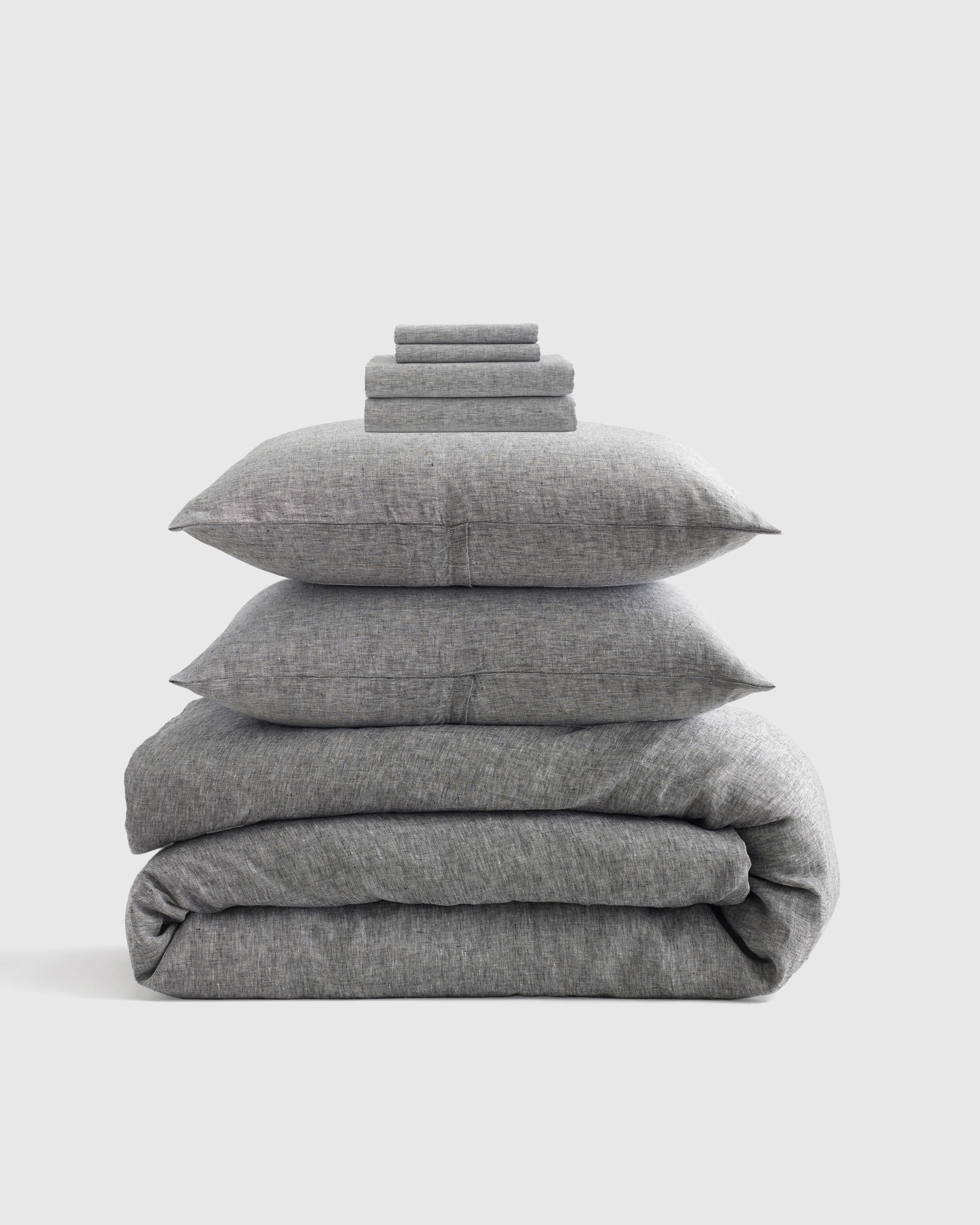 European Linen Chambray Deluxe Bedding Bundle