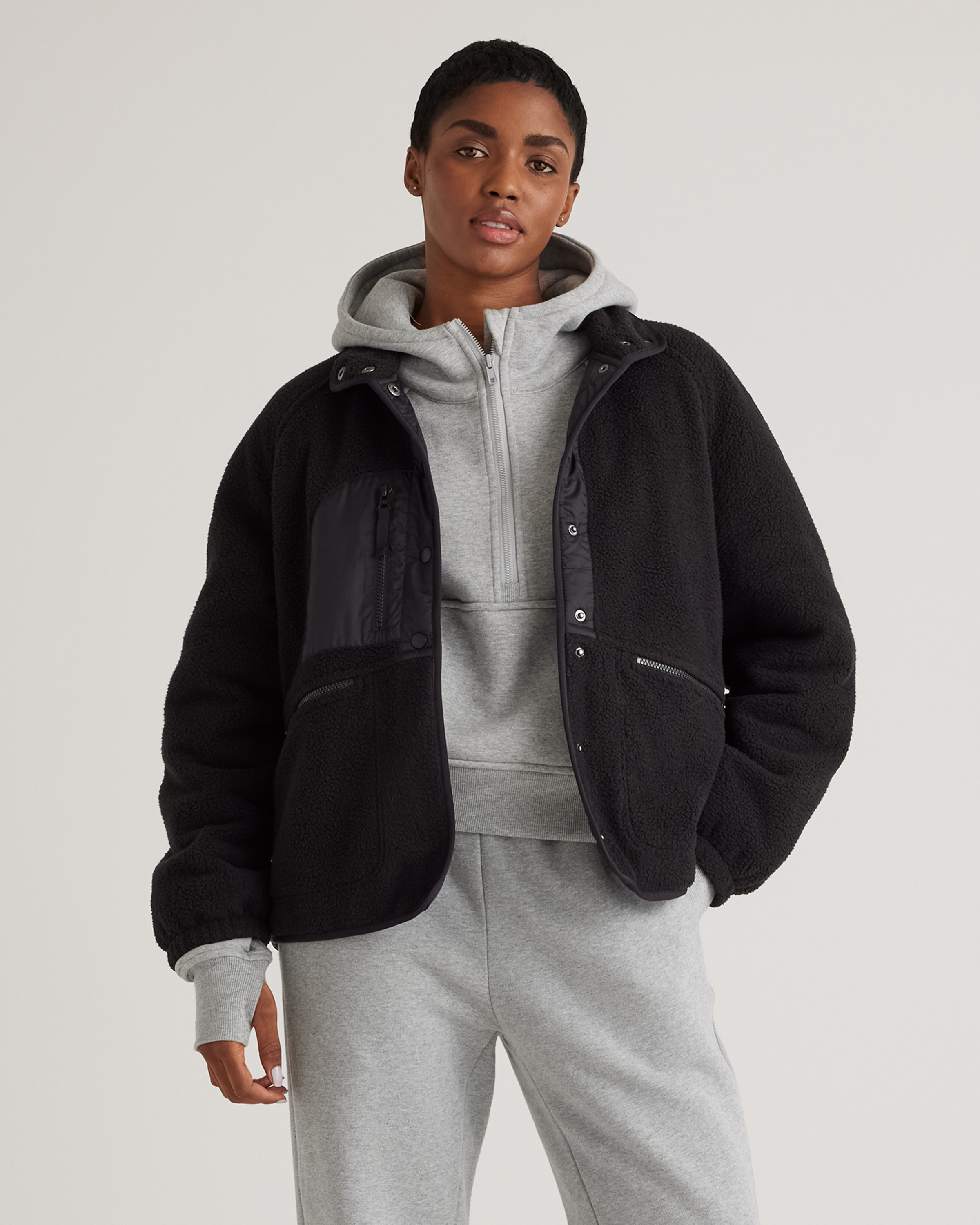 Sherpa Snap Front Jacket