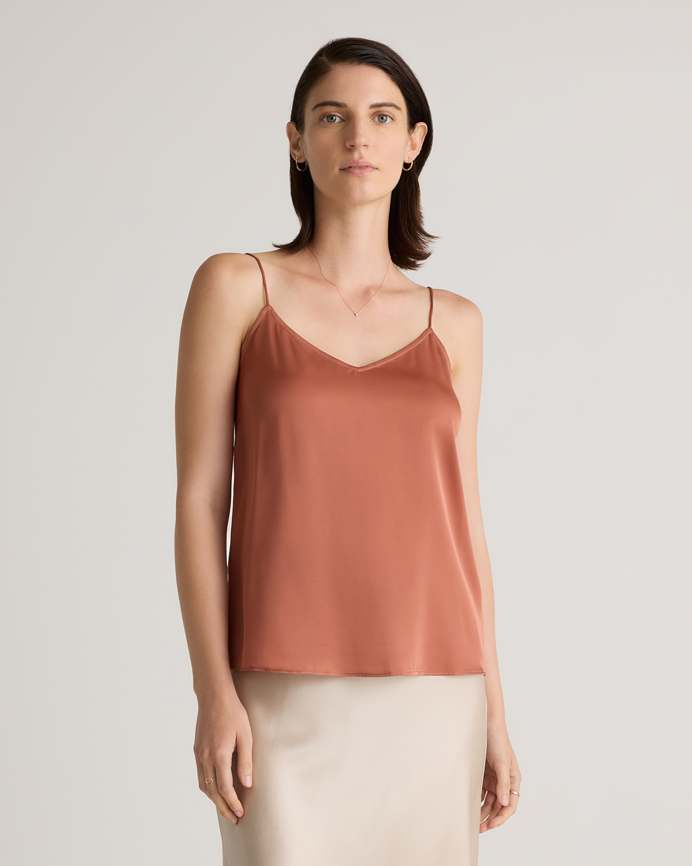 Washable Stretch Silk V-Neck Cami