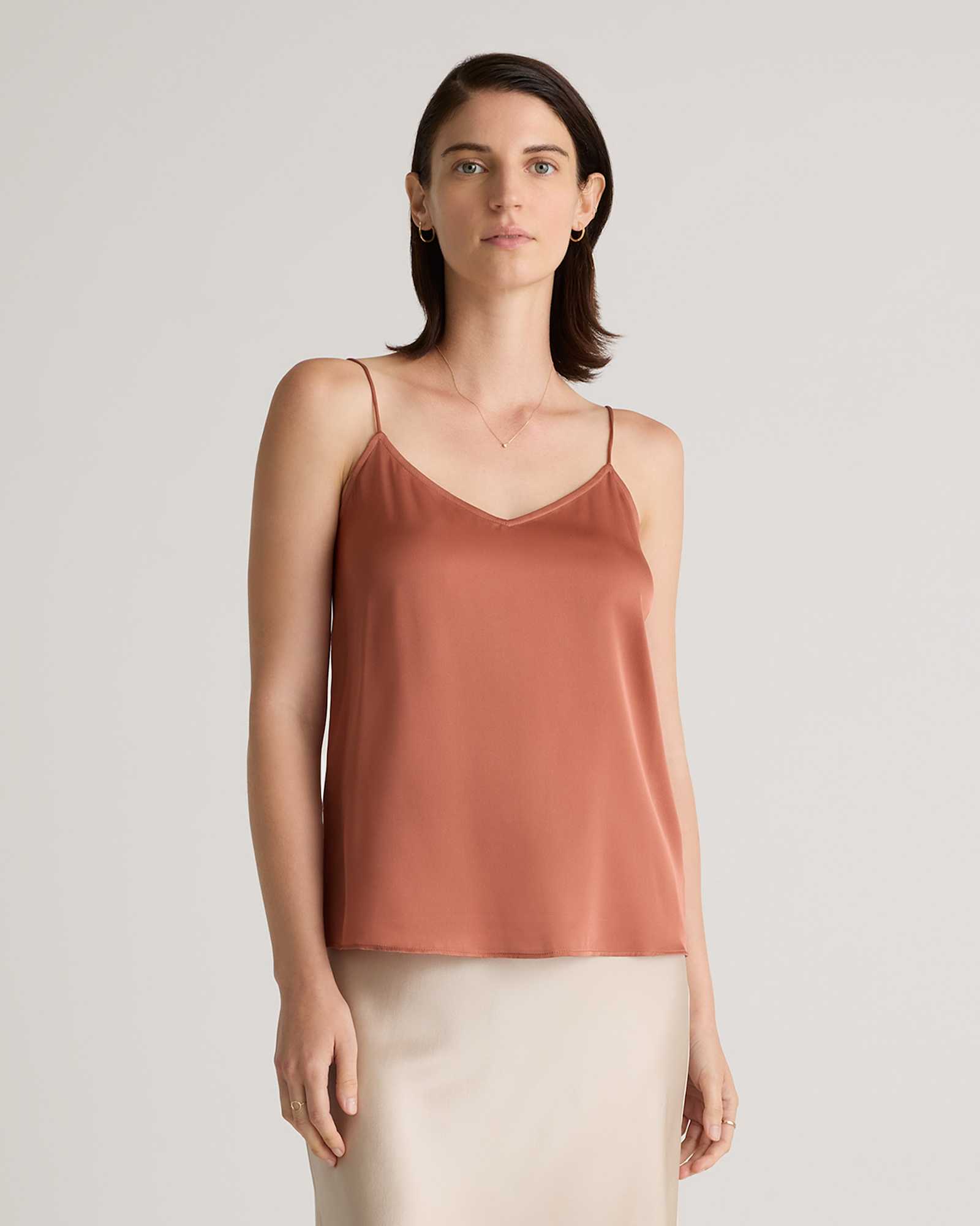 Washable Stretch Silk V-Neck Cami