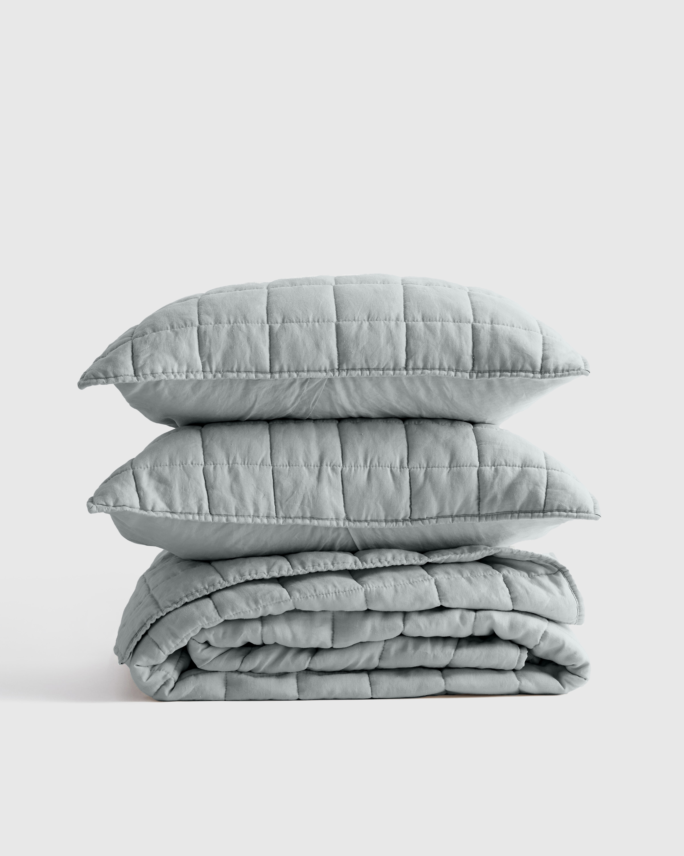 Linen Quilt Set in Mist