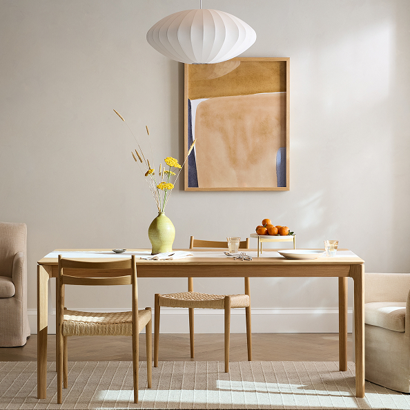 Solid Oak Scandinavian Dining Table