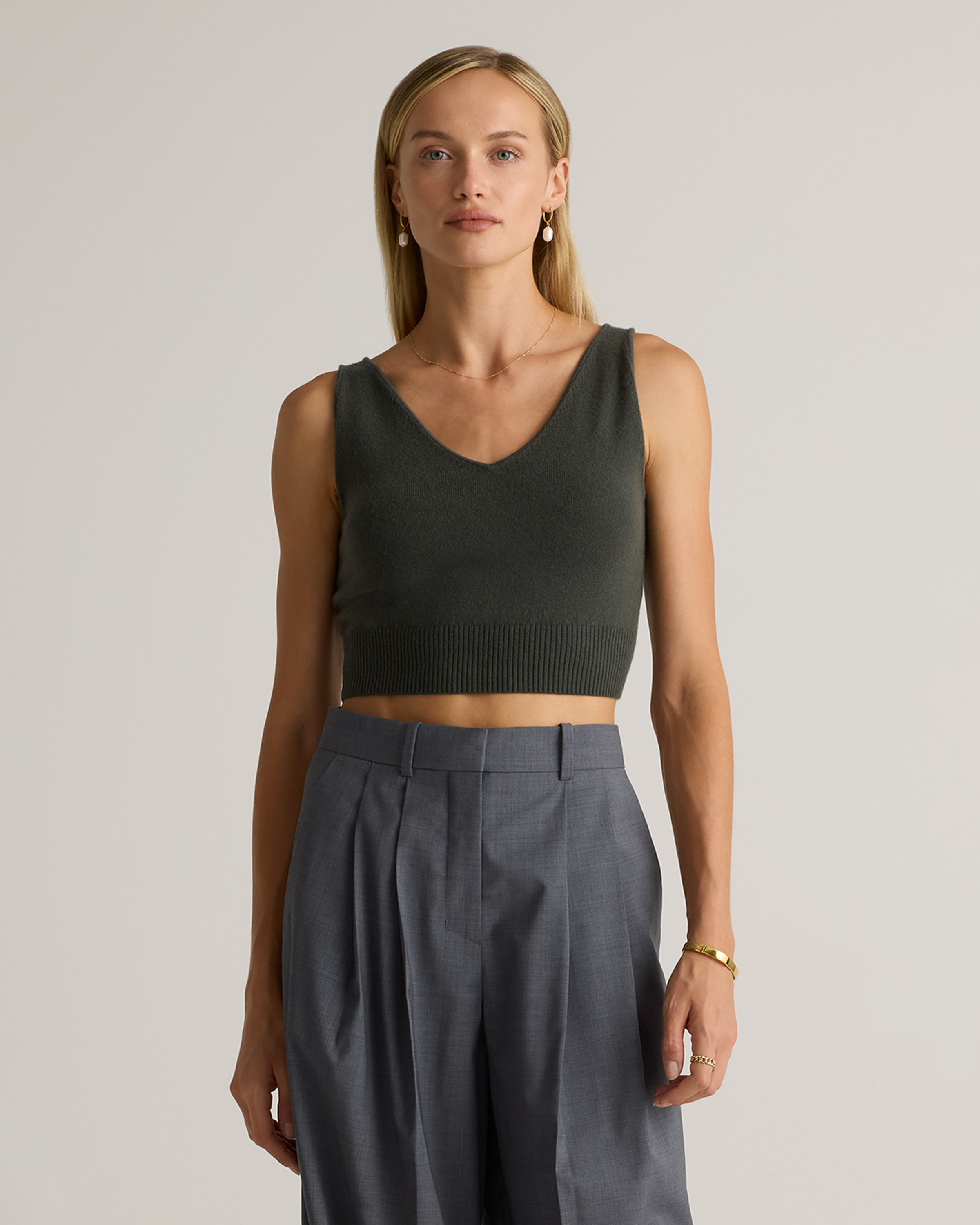 Mongolian Cashmere Cropped Tank