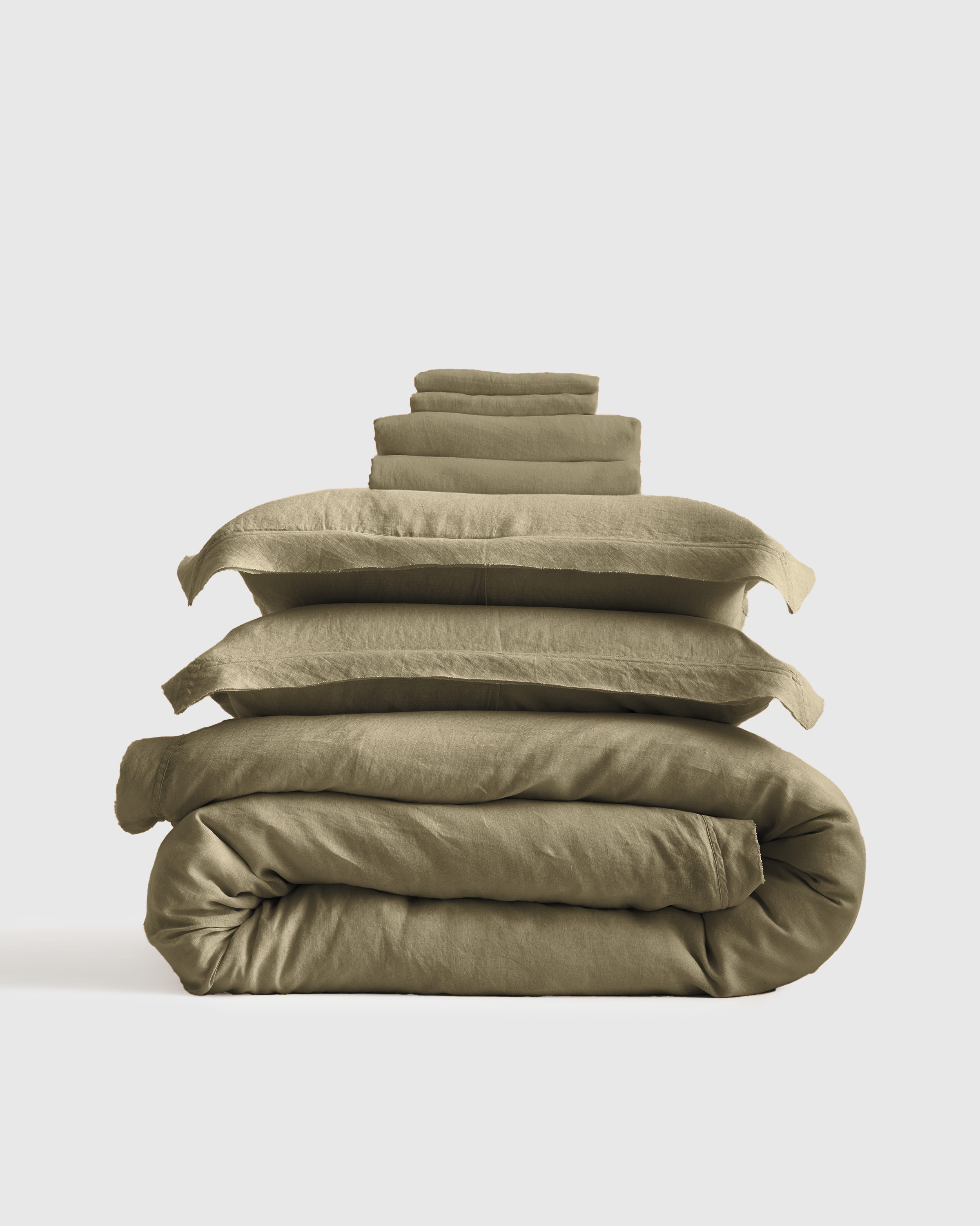 European Linen Double Flange Deluxe Bedding Bundle