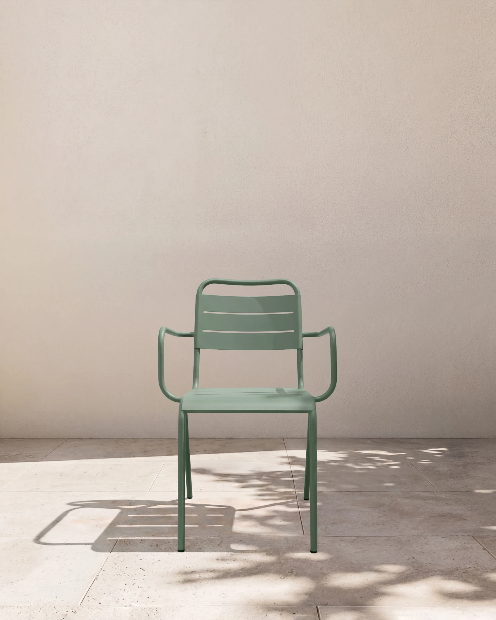 Powder-Coated Aluminum Outdoor Stacking Armchair