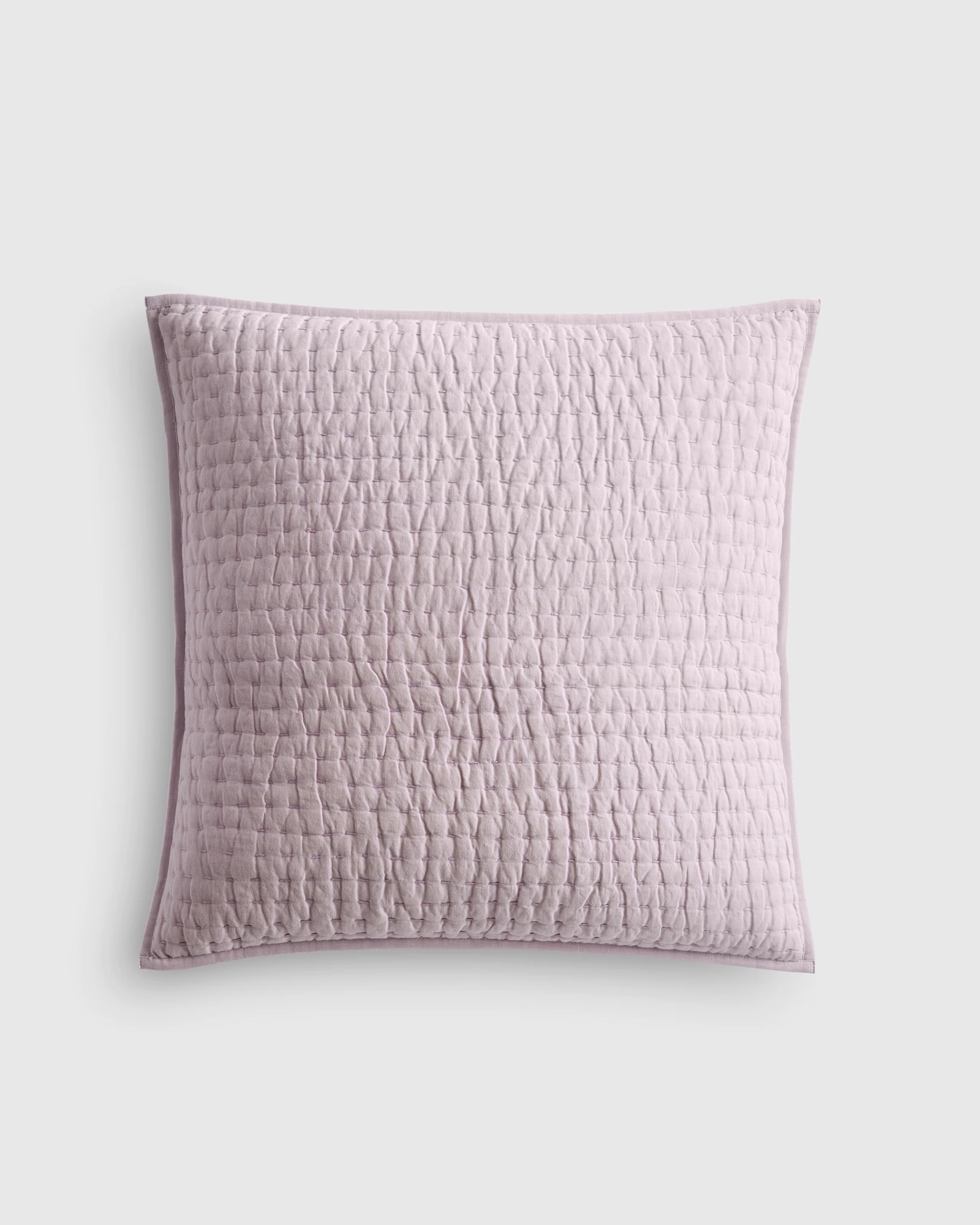 European linen cotton stitch Quilted Euro Sham