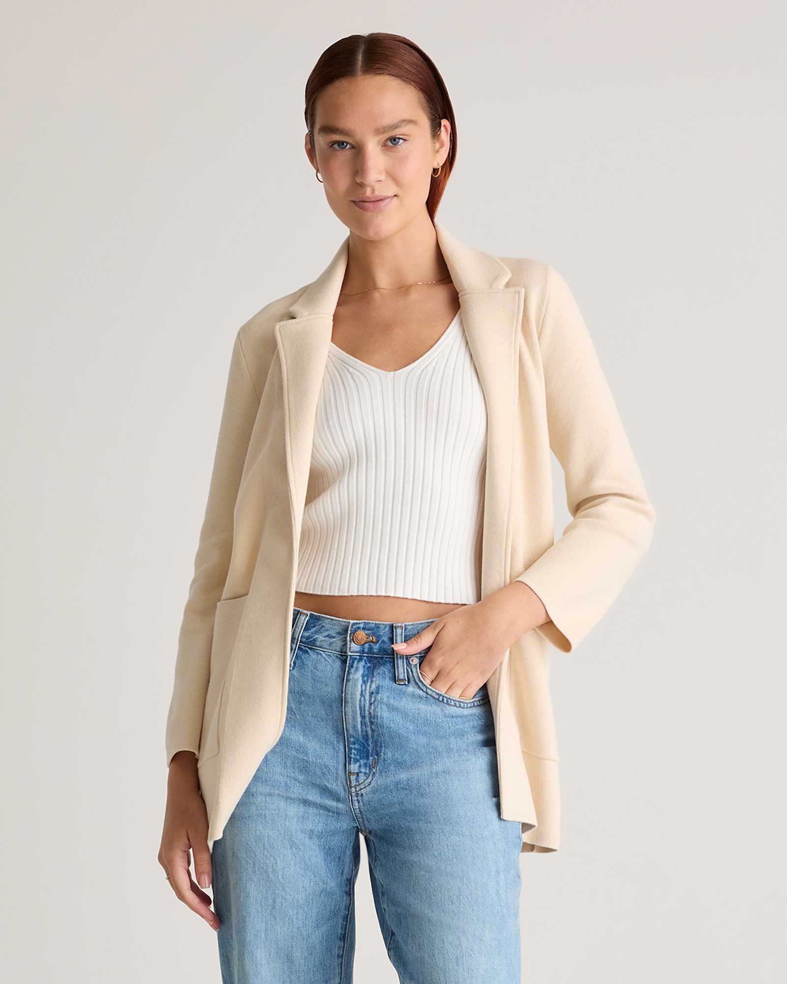 100% Organic Cotton Knit Blazer
