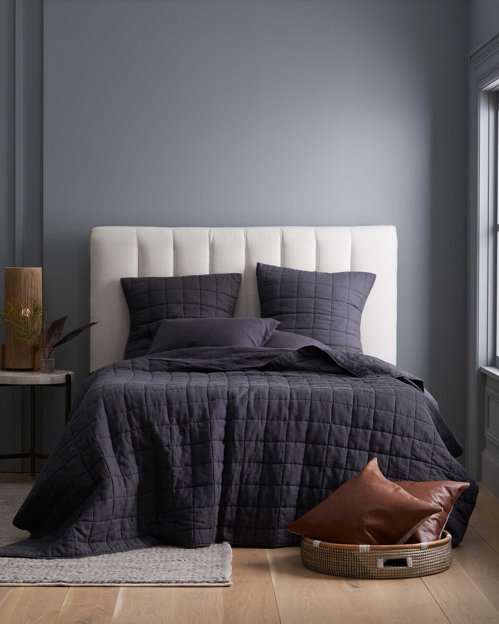 Belgian Linen Quilted Euro Sham