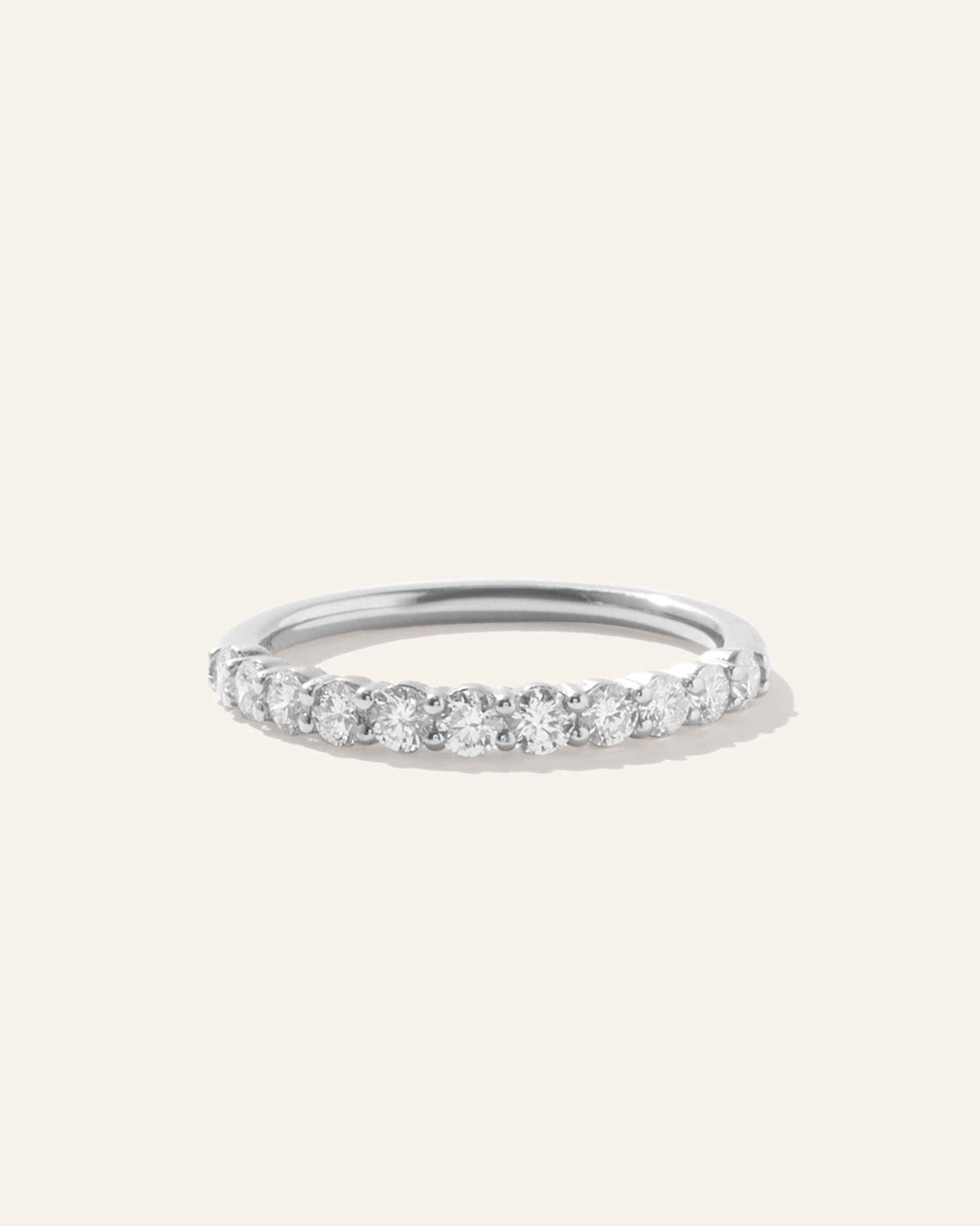 Diamond Shared Prong Halfway Band