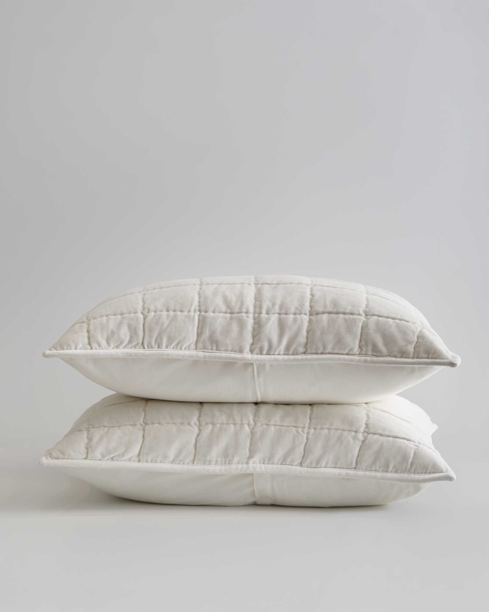 Cotton Velvet Quilted Sham Set