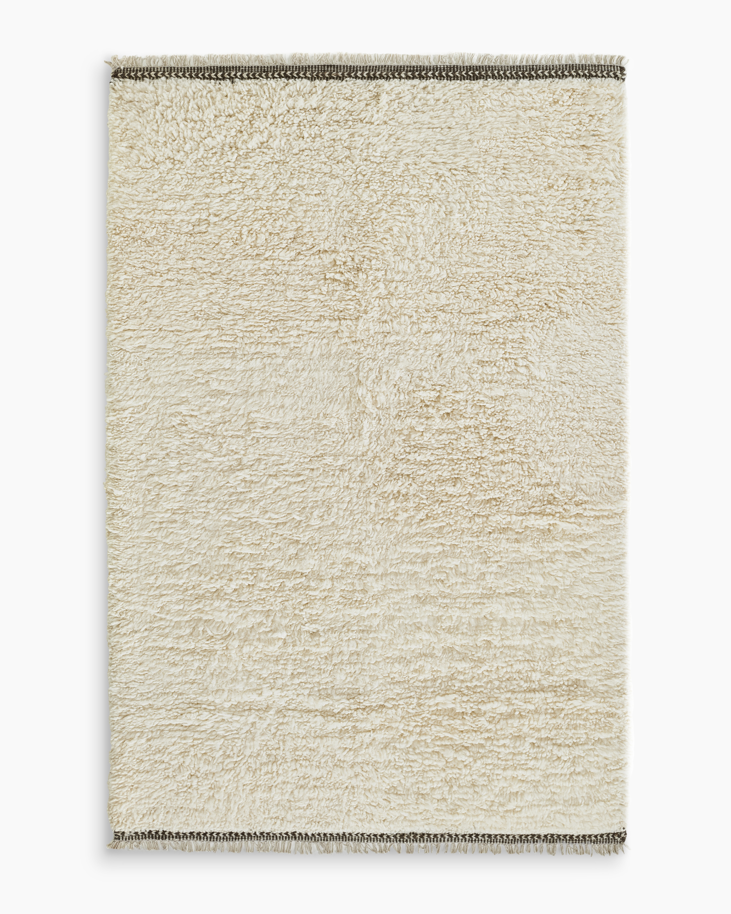 Dover Wool Shag Rug in Ivory