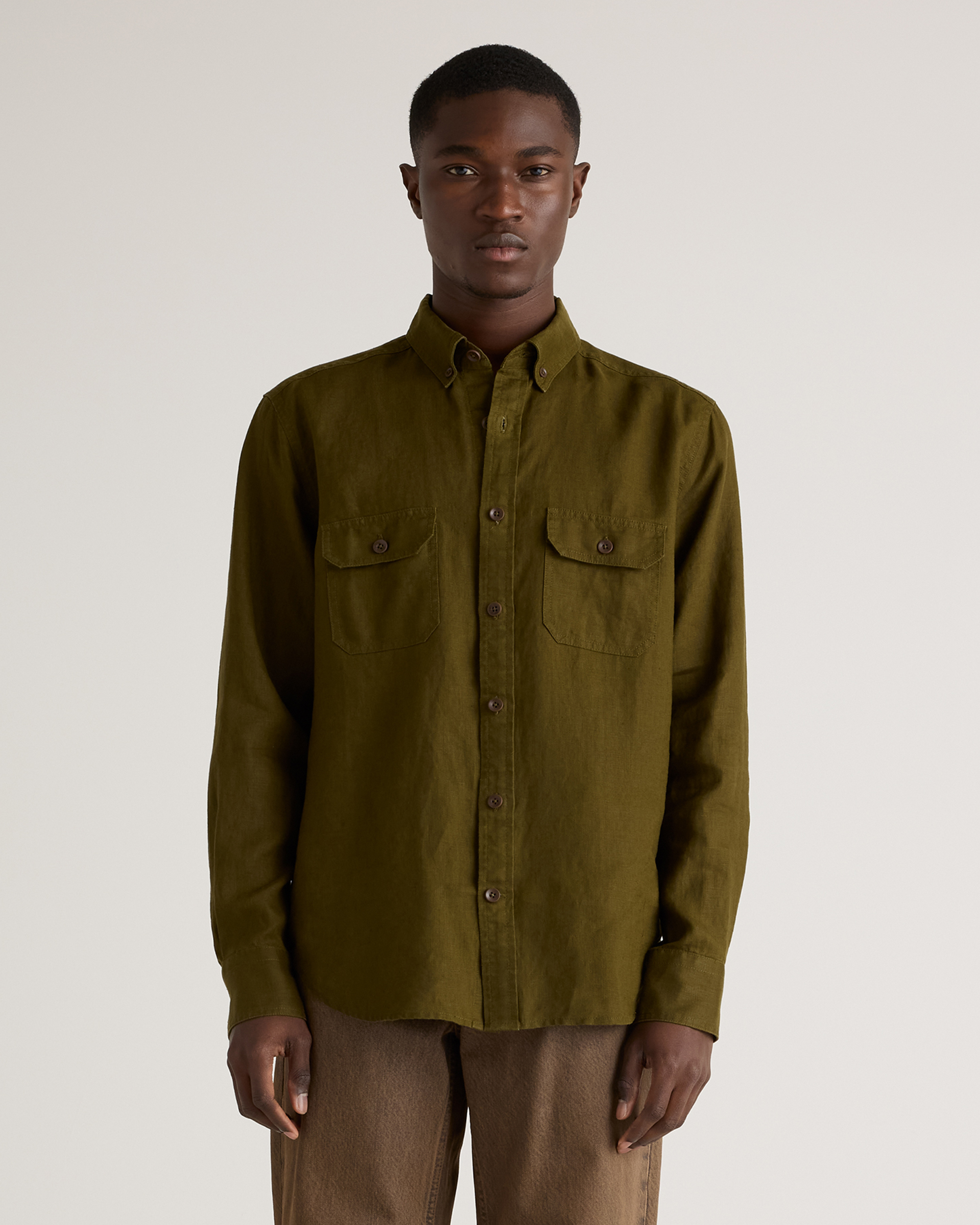100% European Linen Utility Shirt